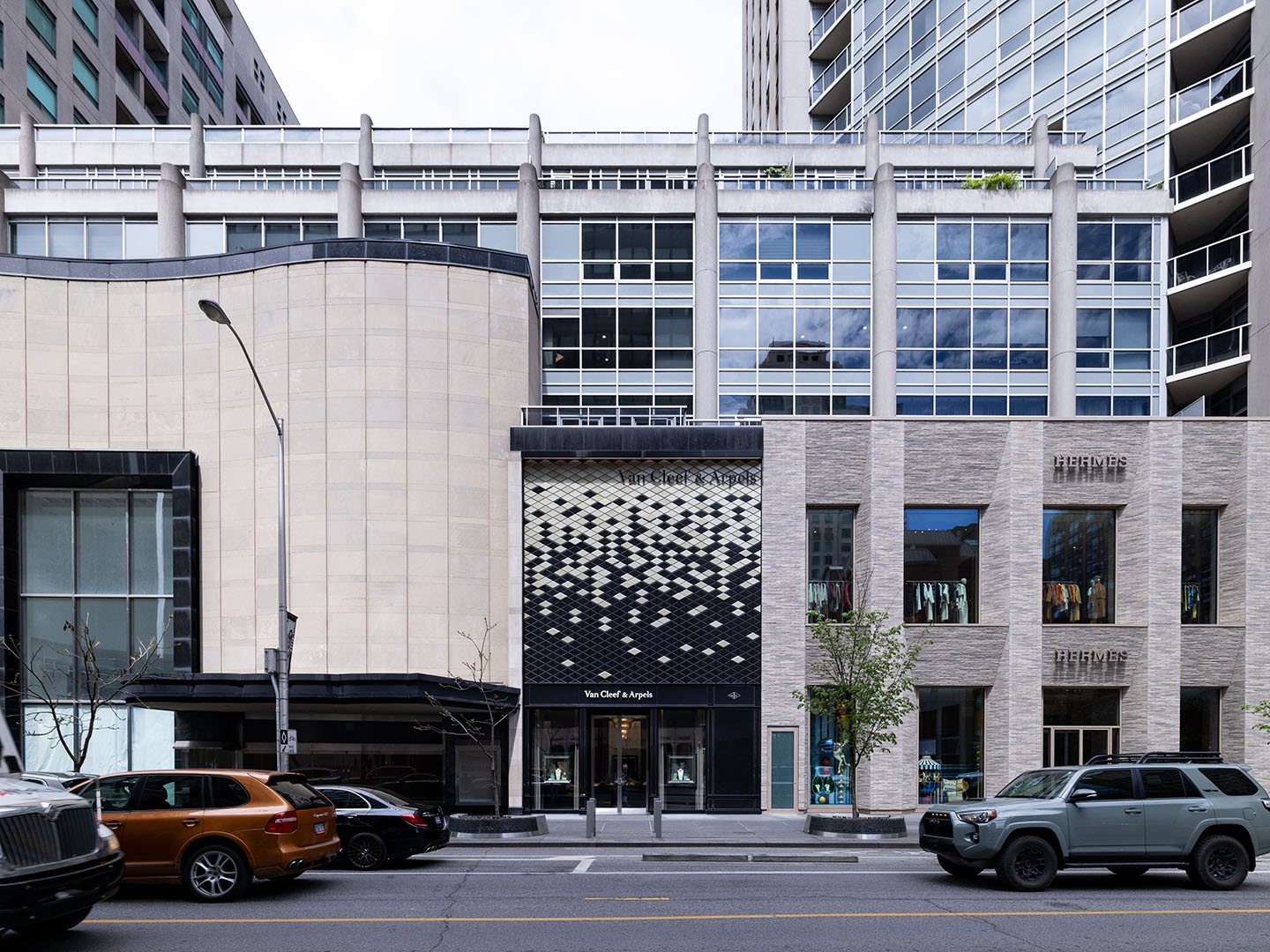 Storefront with Back-Lit Cast-Aluminum Diamond Tiles by Nicholas Jay ...