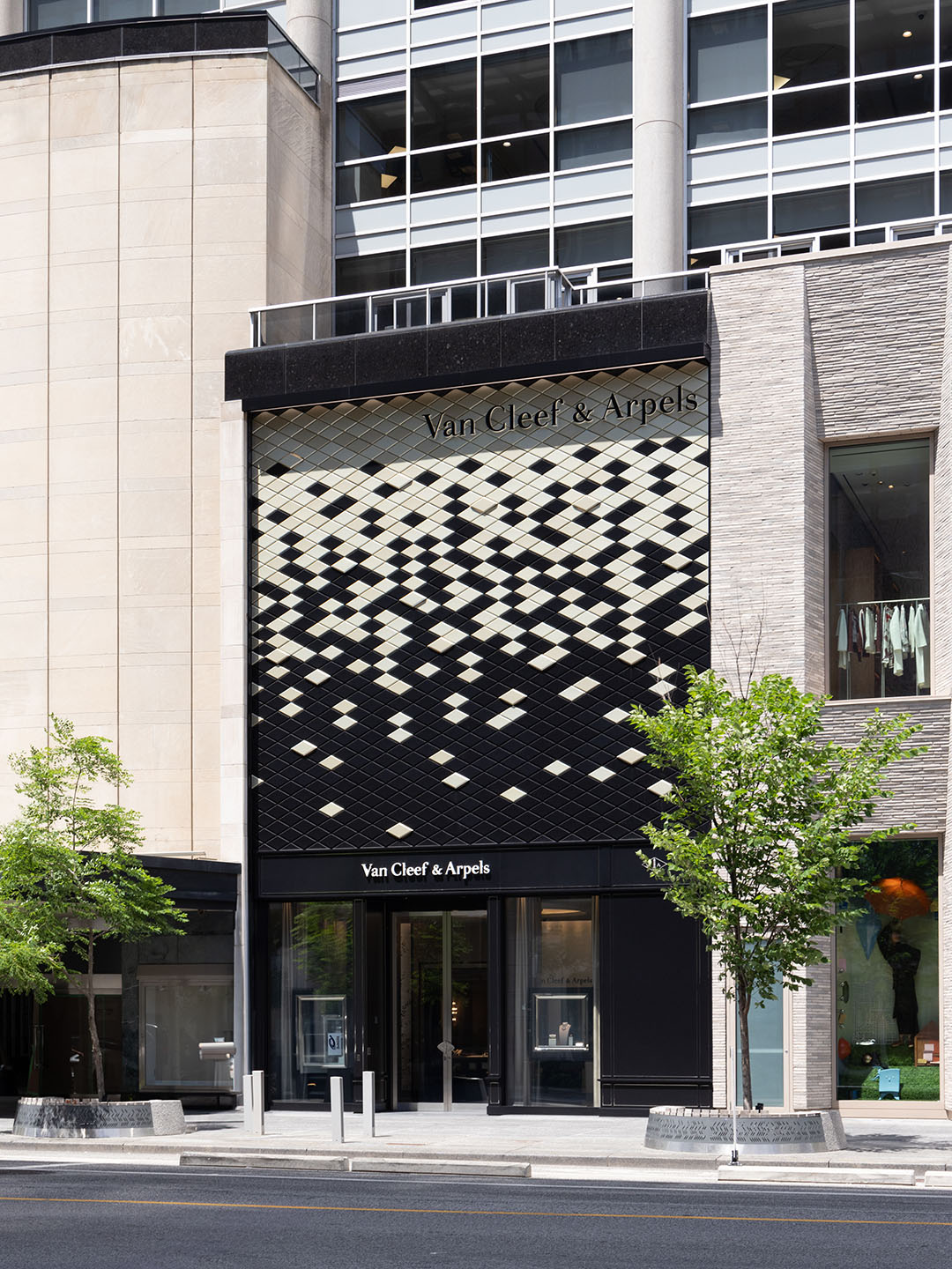 Storefront with Back-Lit Cast-Aluminum Diamond Tiles by Nicholas Jay ...