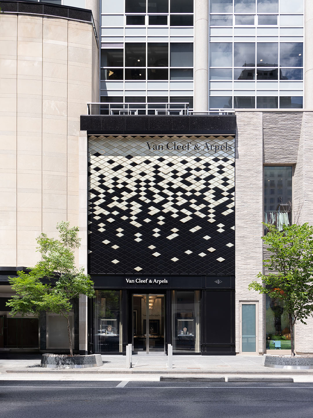 Storefront with Back-Lit Cast-Aluminum Diamond Tiles by Nicholas Jay ...