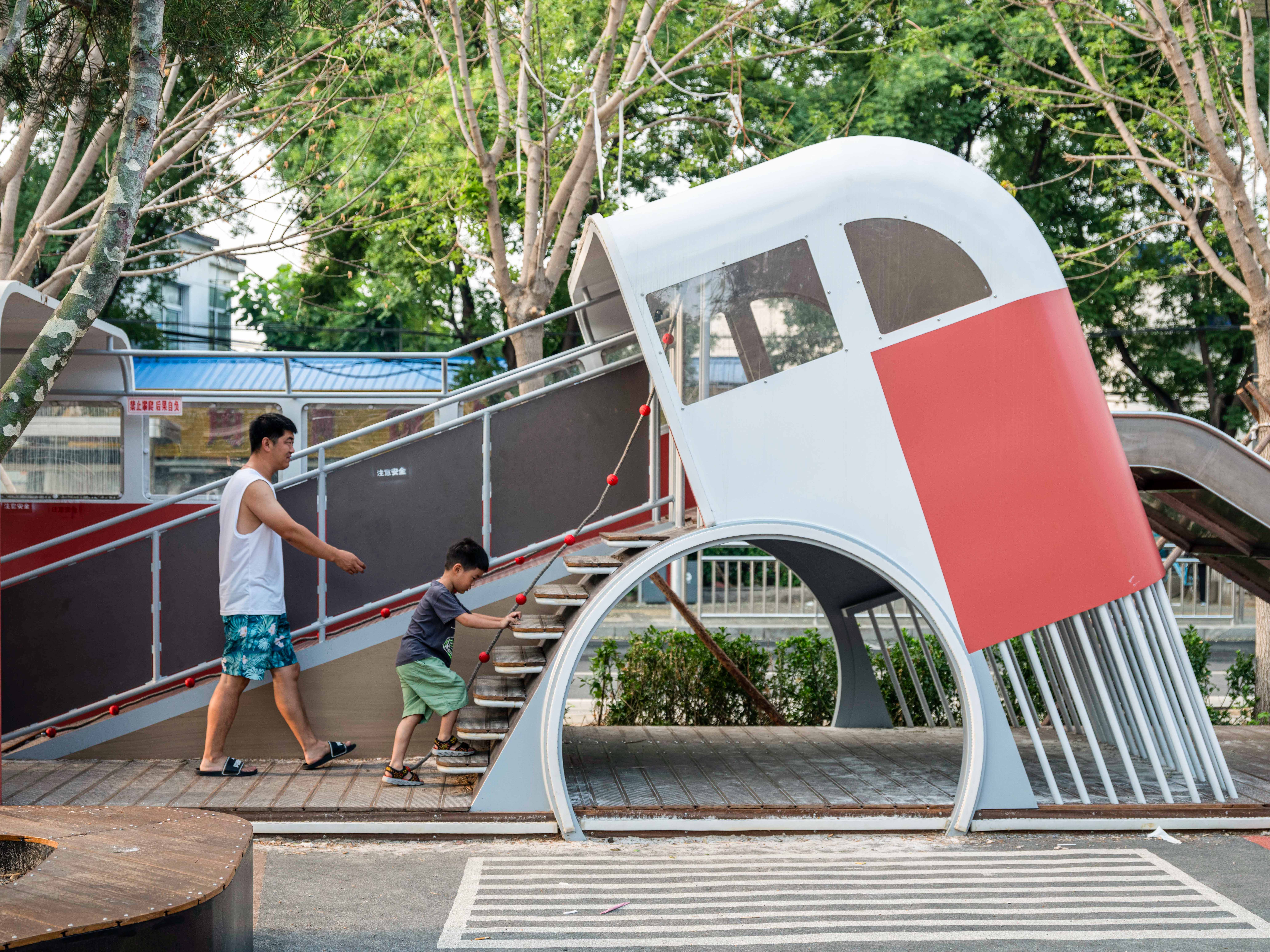 Old Beijing Bus: The Public Children's Space with a Bus Theme on the ...