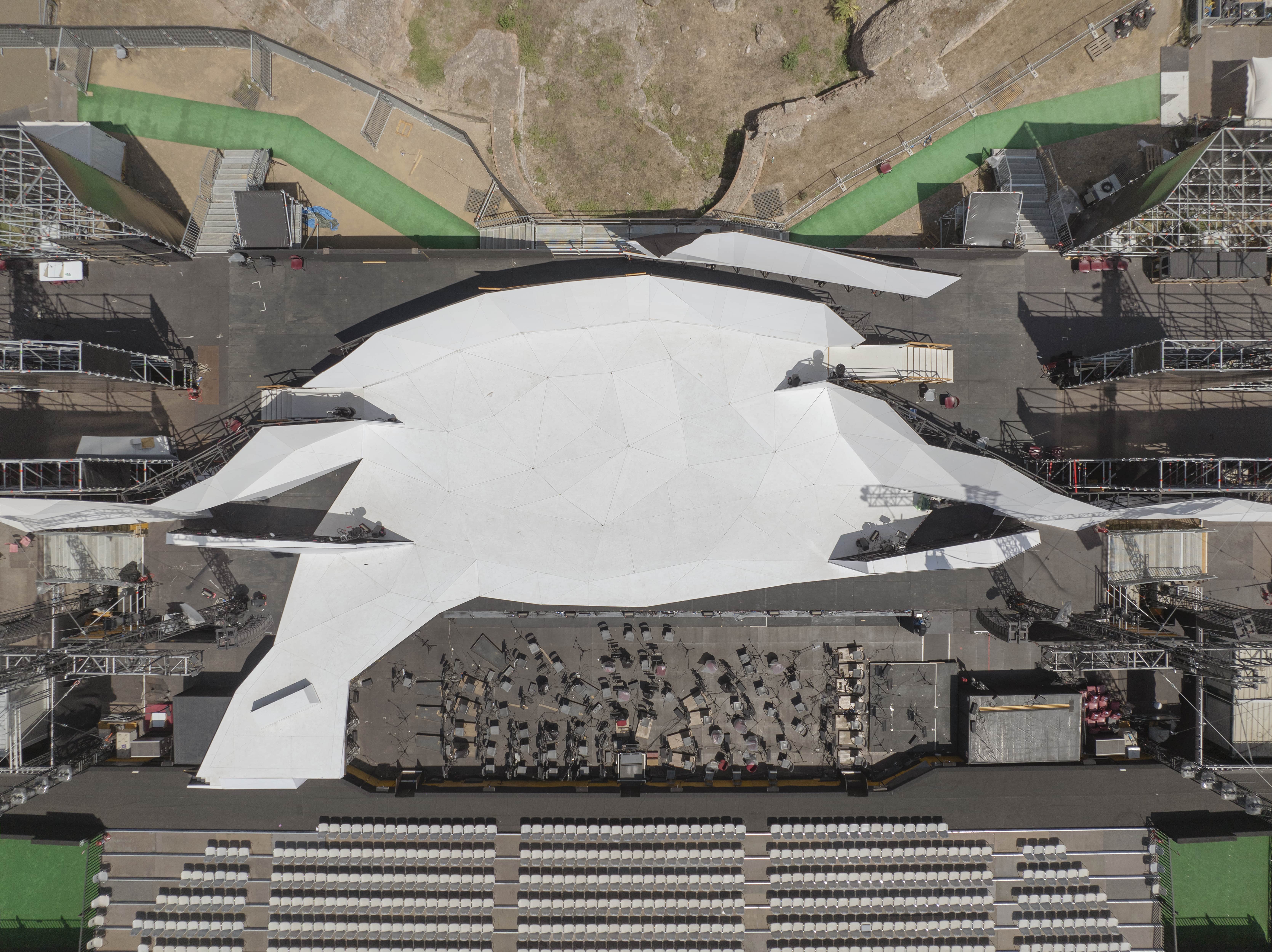 Set Design for Tosca and Turandot Operas in Baths of Caracalla by ...