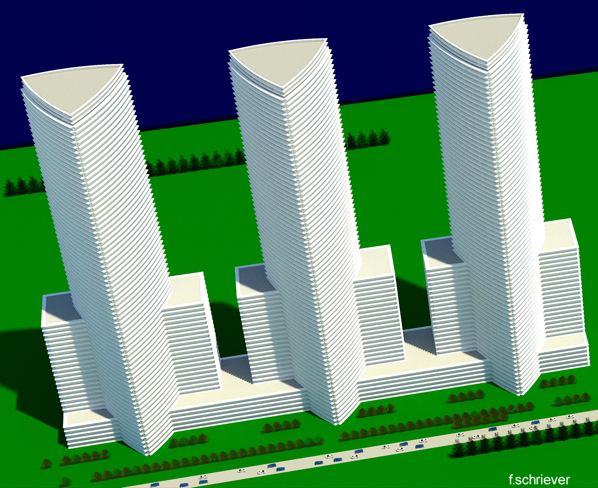 The Triangle Towers Mixed Use by Urban Form - Architizer