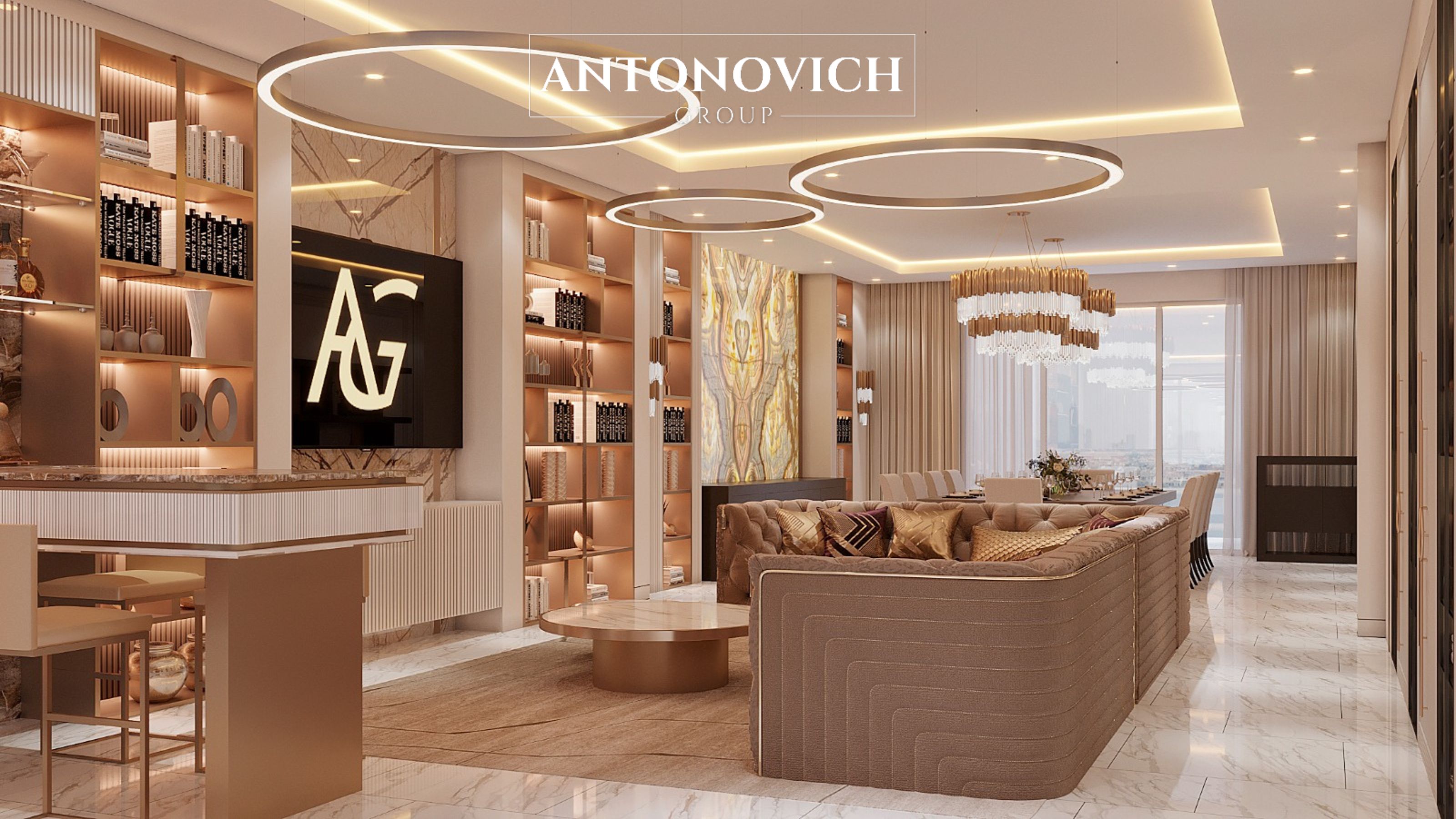 Opulent Living Room Design by LUXURY ANTONOVICH DESIGN - Architizer