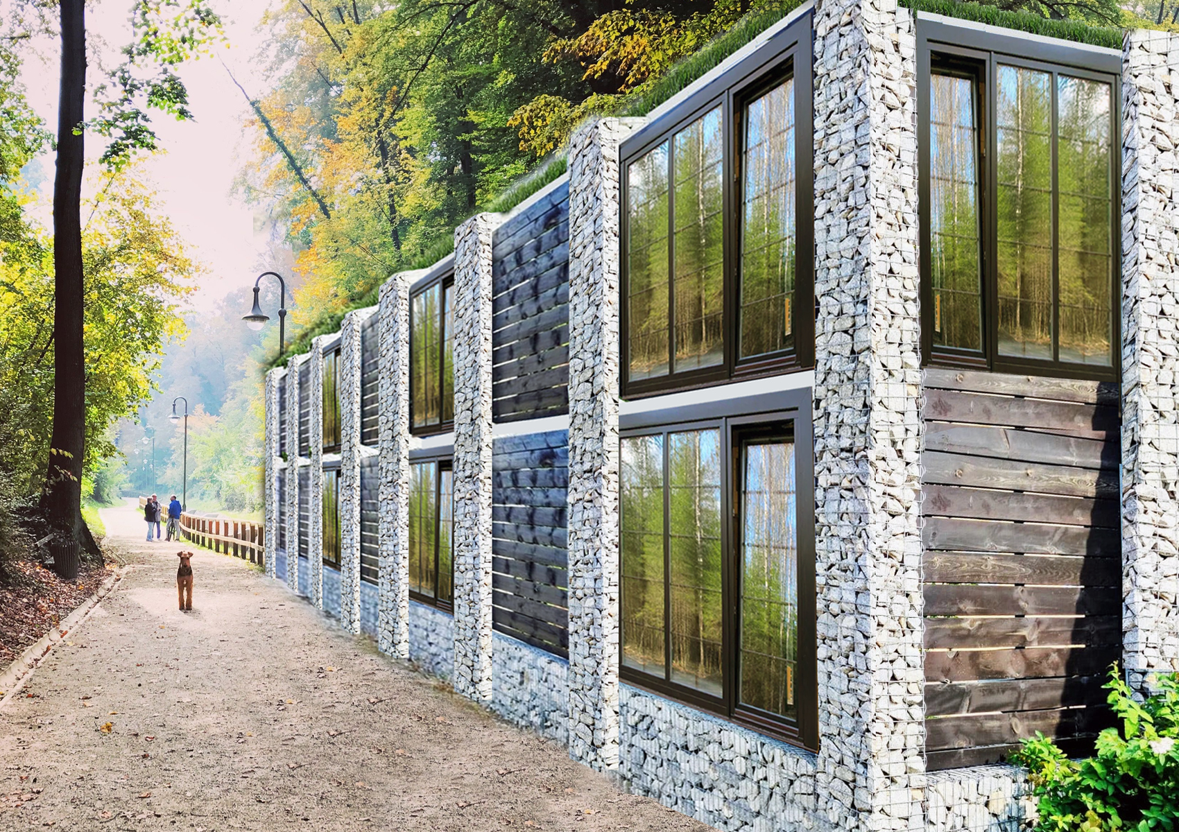 Affordable house (based on gabions) by Morgun S.A. - Architizer