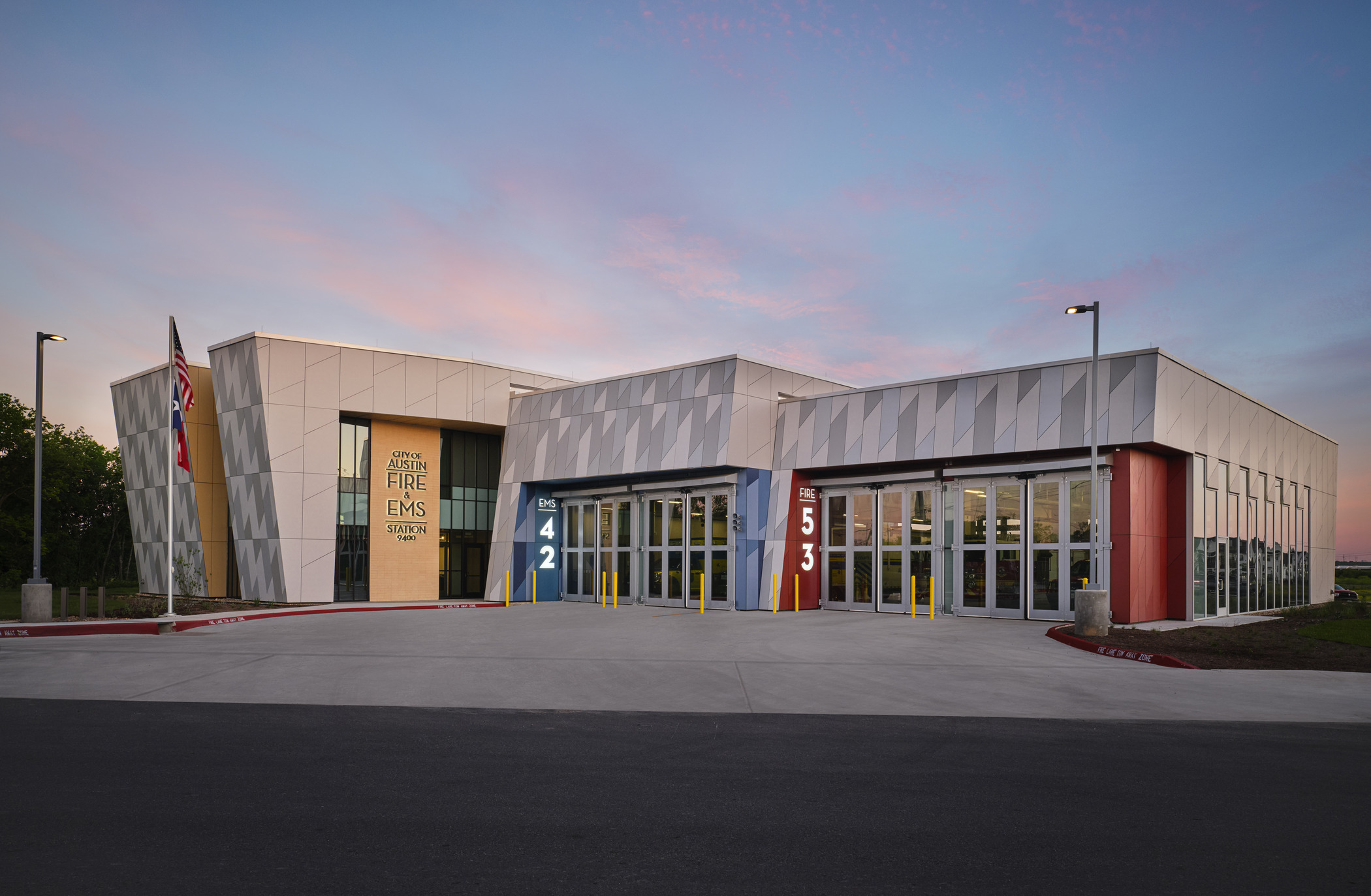 City of Austin Canyon Creek Fire + EMS Station by PGAL - Architizer