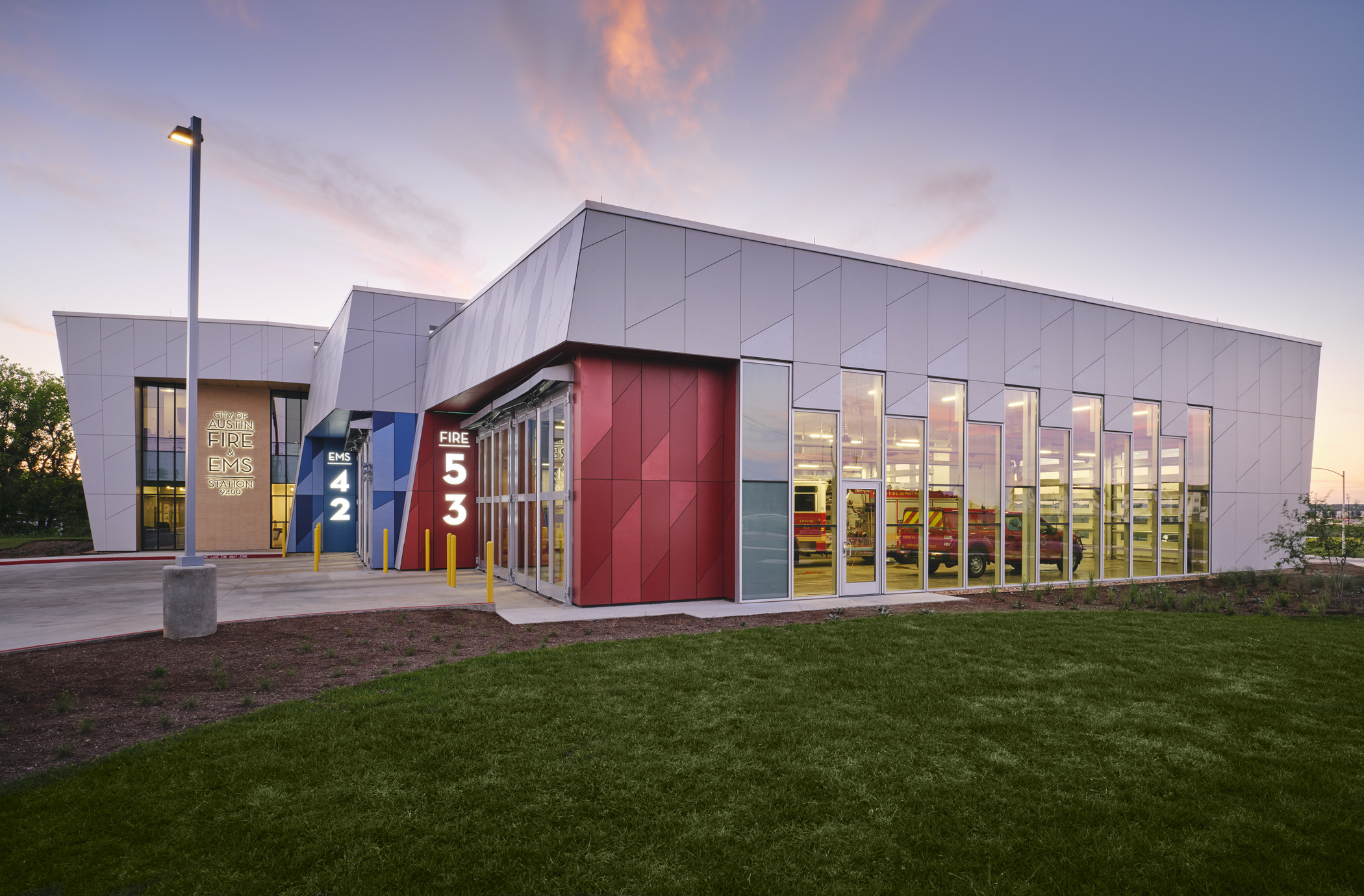 City of Austin Canyon Creek Fire + EMS Station by PGAL - Architizer