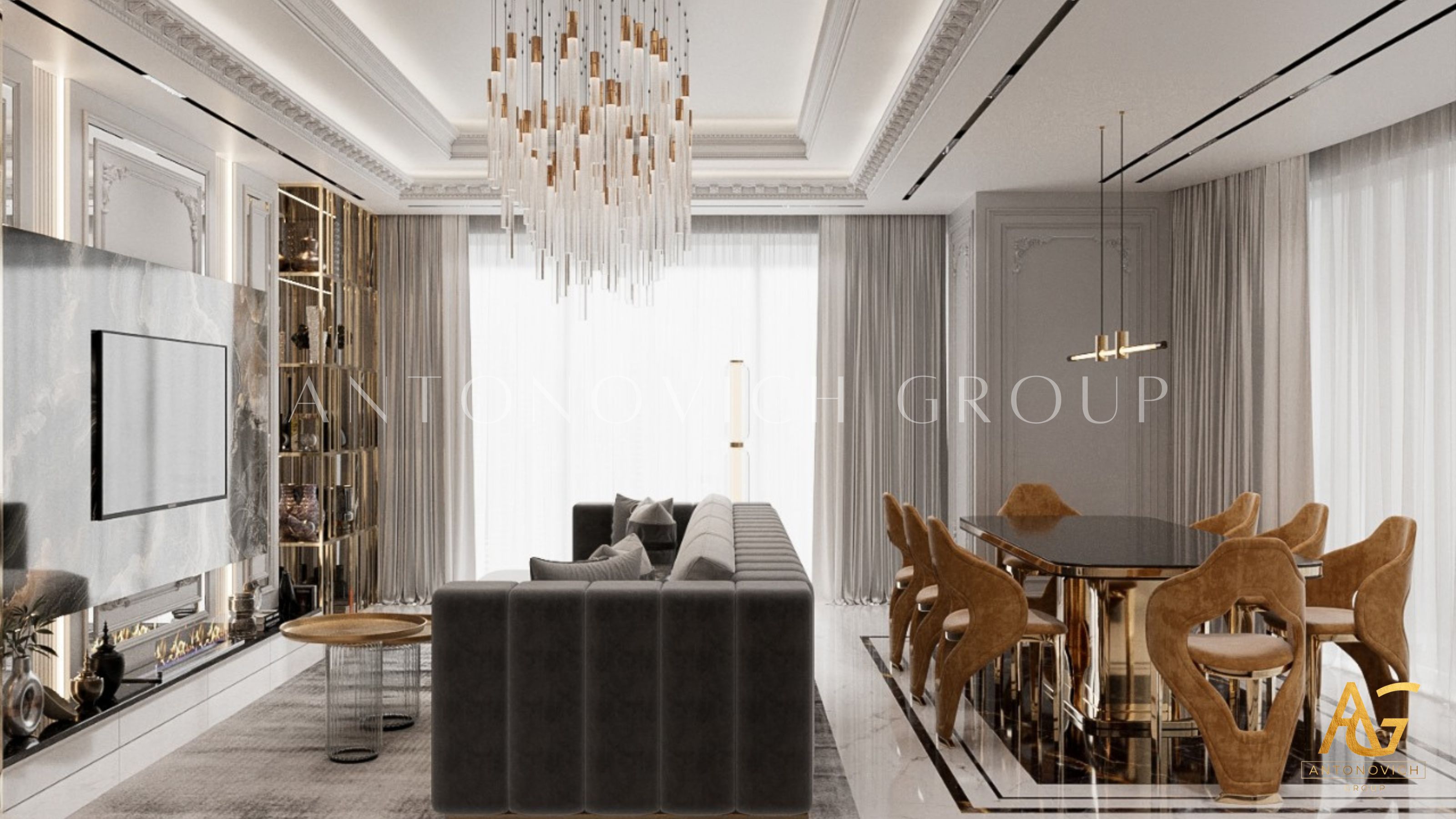 Reimagining Grande Apartment Downtown Dubai by LUXURY ANTONOVICH DESIGN ...