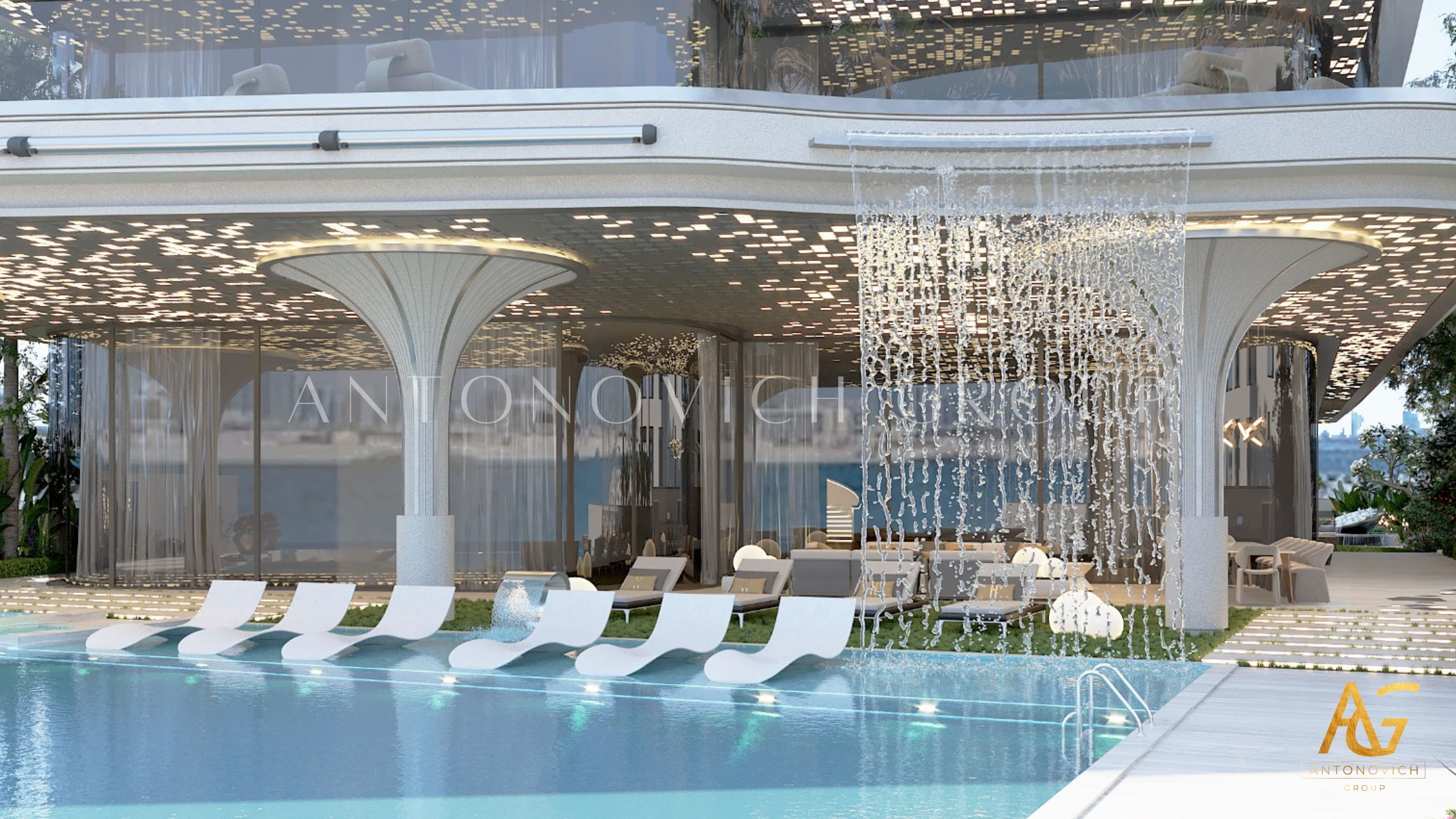 Luxury Beach House Villa Landscape Design Featuring Infinity Pool by ...