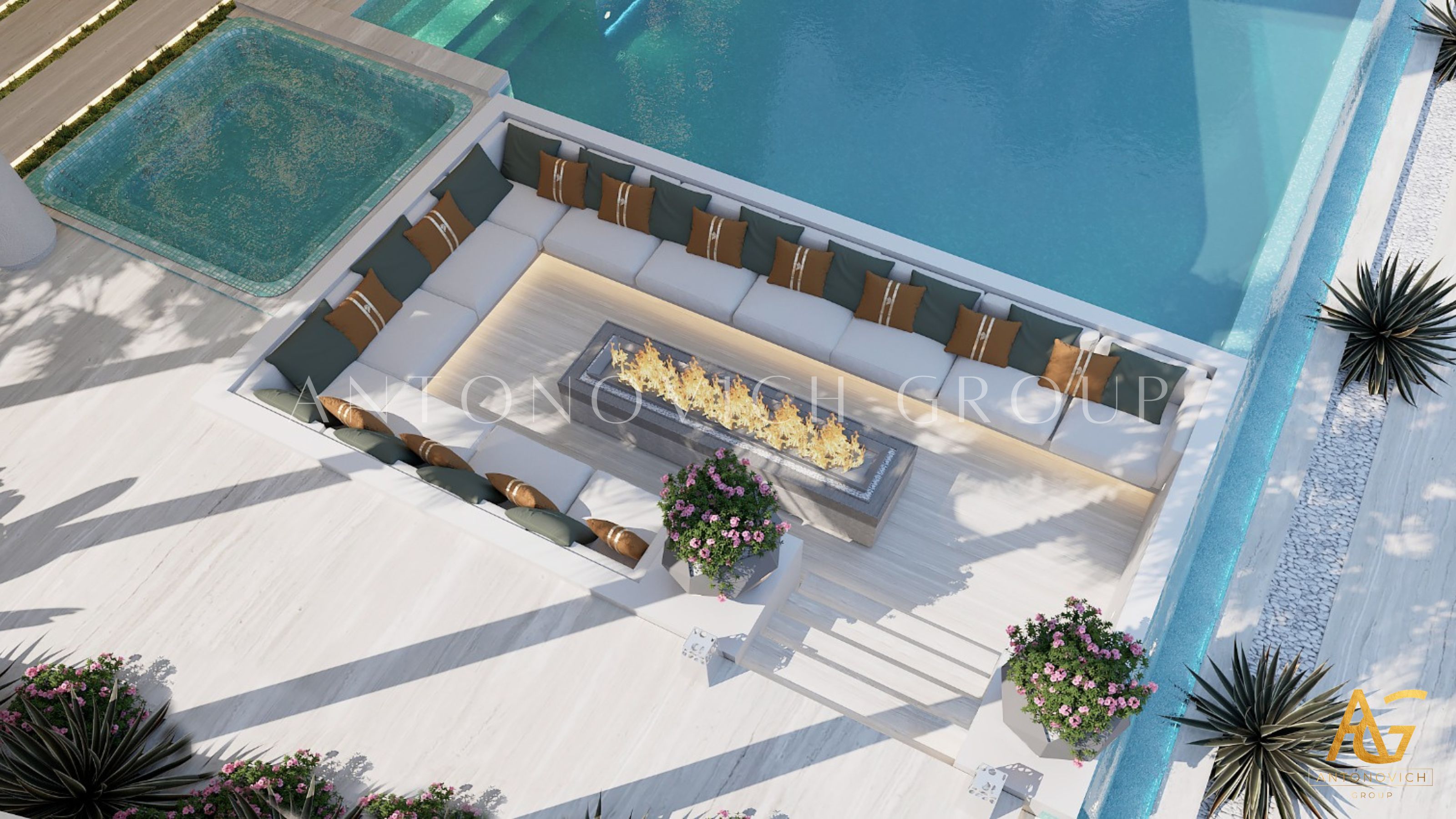 Luxury Beach House Villa Landscape Design Featuring Infinity Pool by ...