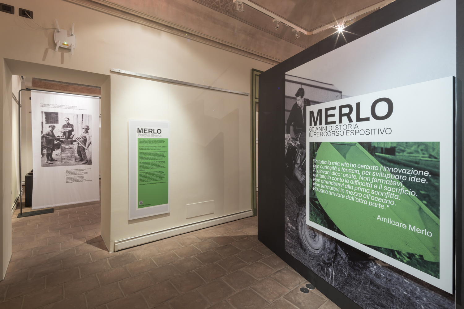 Merlo, 60 years of history. The exhibition itinerary by Studio 3Mark ...