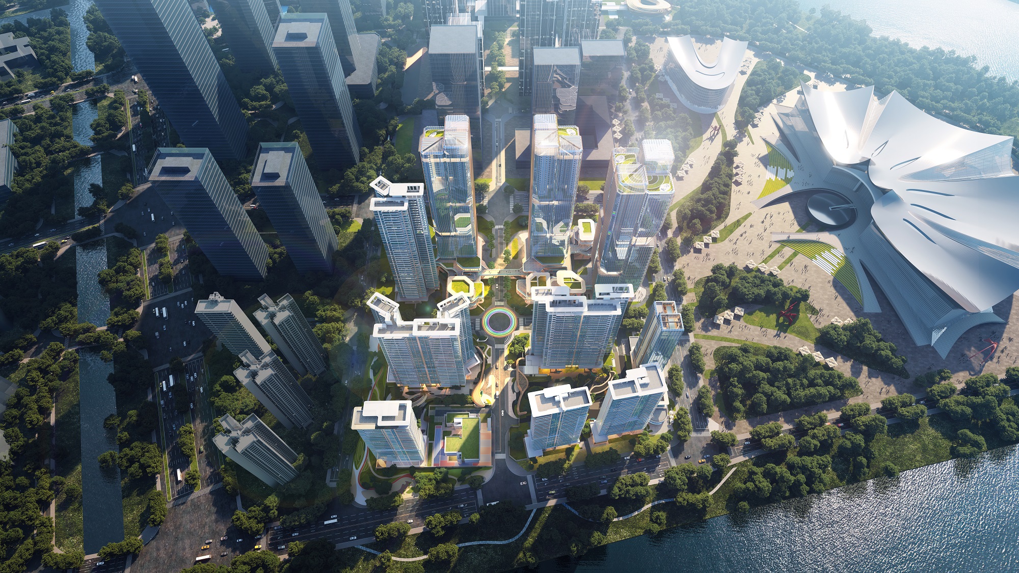 Guangzhou sets a new waterfront community benchmark by Aedas - Architizer