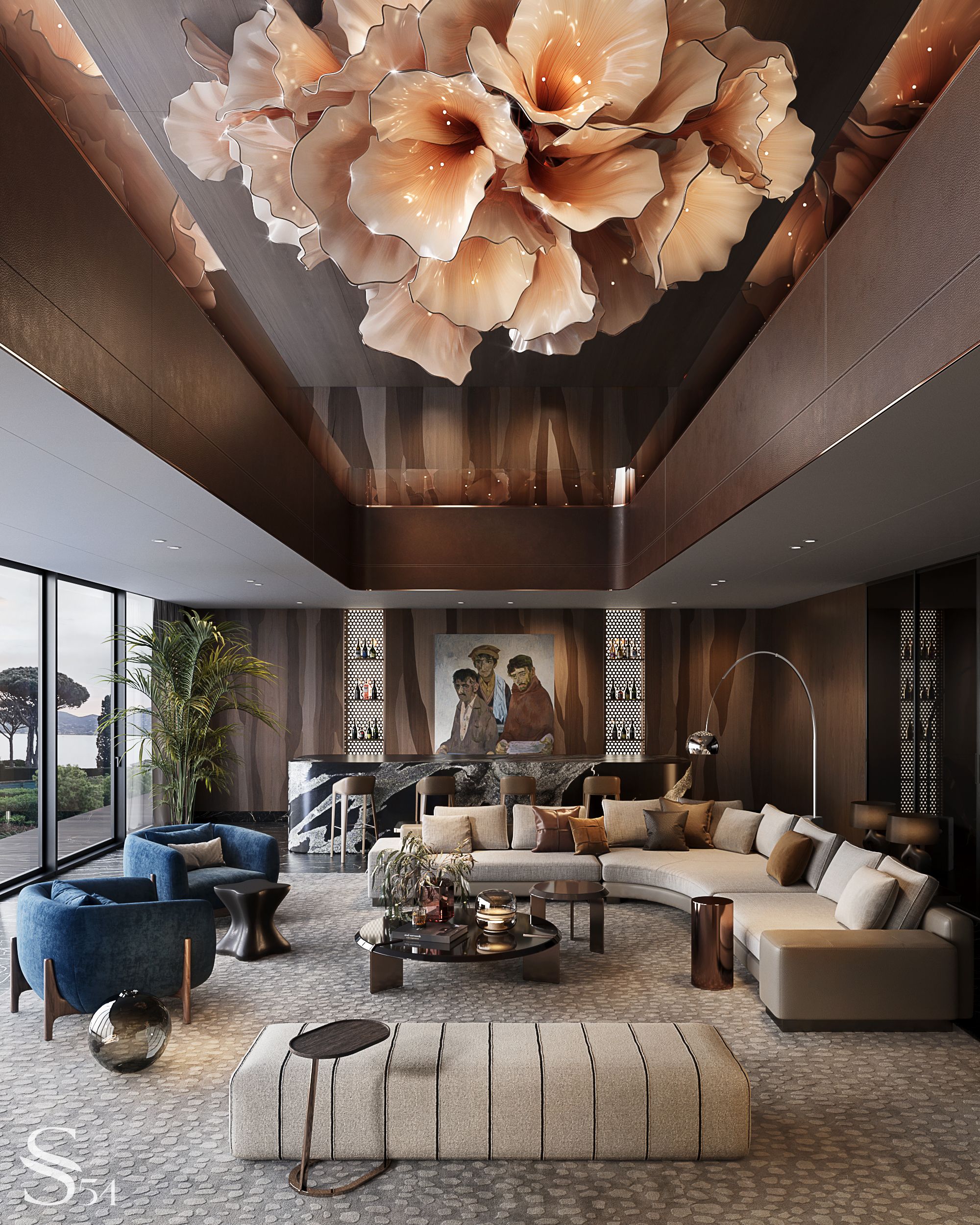 Expressive interior of an apartment in Saudi Arabia by Studia 54 ...