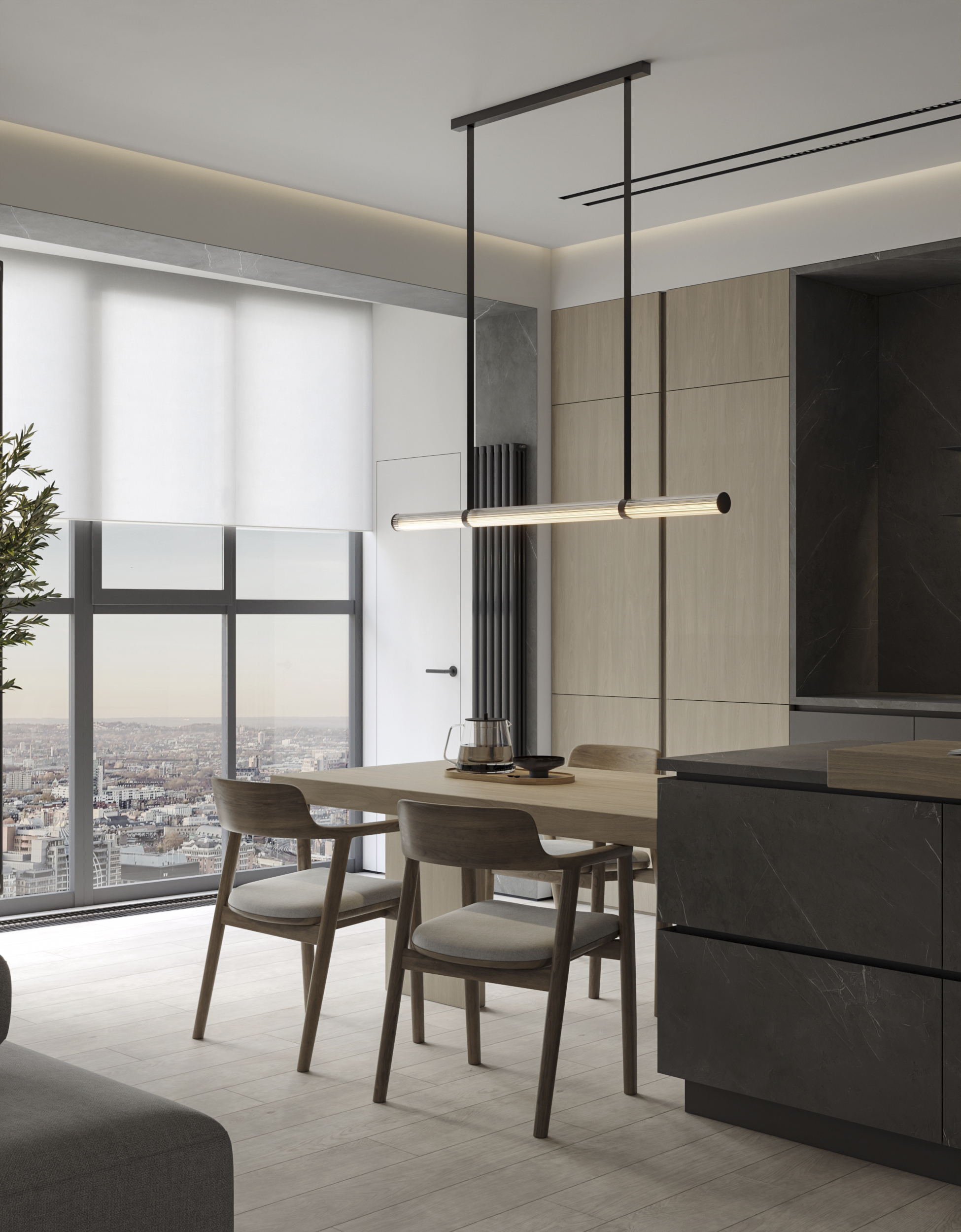 Residential complex Event, kitchen-living room by AMB render - Architizer