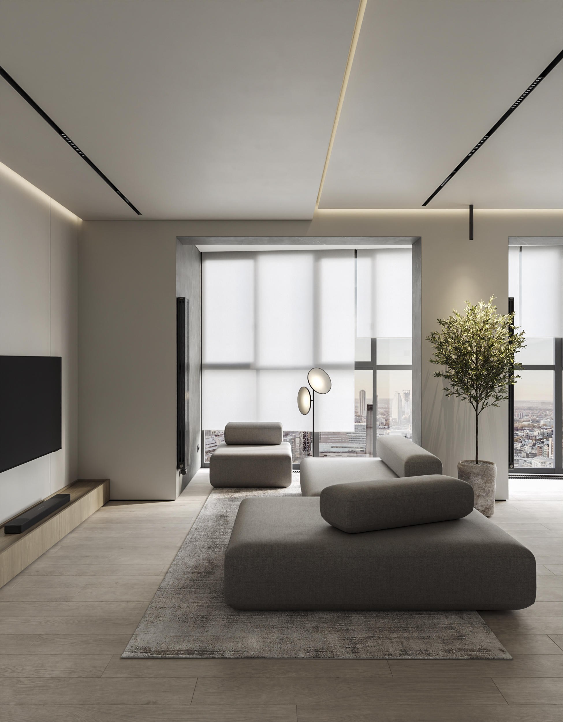 Residential complex Event, kitchen-living room by AMB render - Architizer