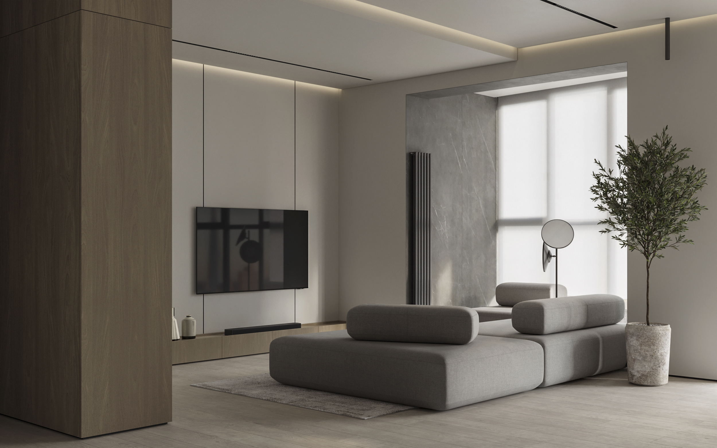 Residential complex Event, kitchen-living room by AMB render - Architizer