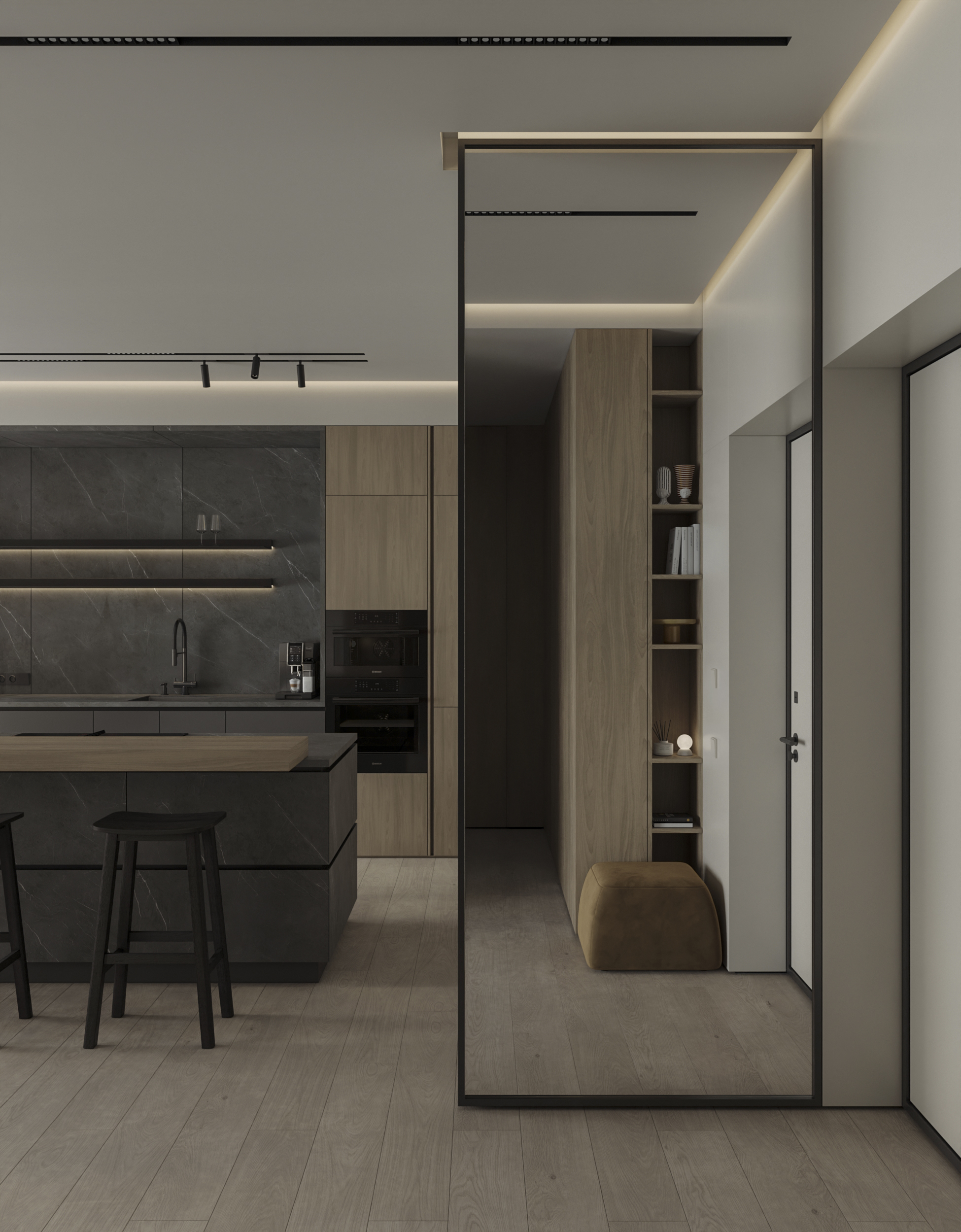 Residential complex Event, kitchen-living room by AMB render - Architizer