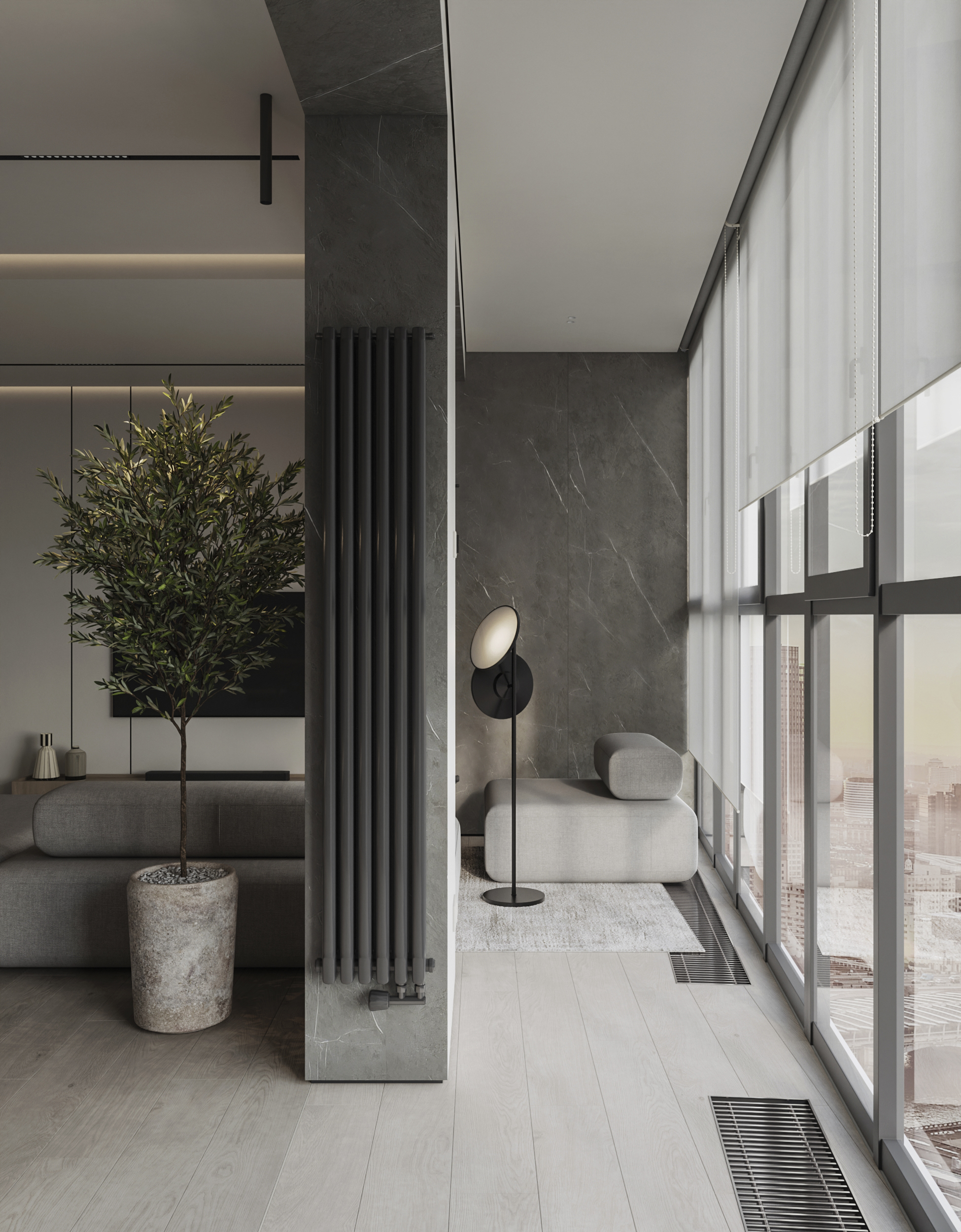 Residential complex Event, kitchen-living room by AMB render - Architizer
