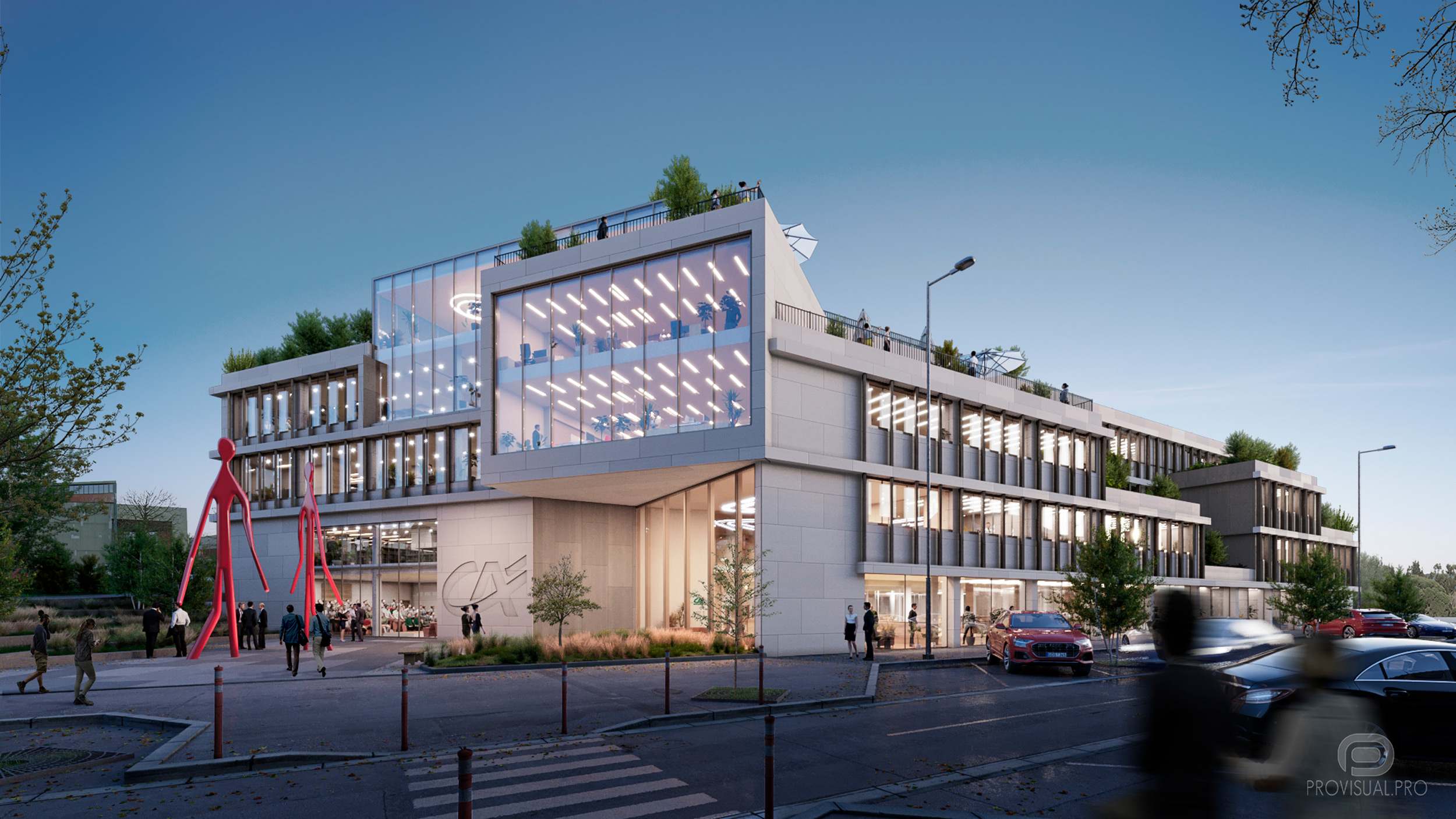 OFFICE OF CREDIT AGRICOLE BANK by Provisual.pro Studio - Architizer