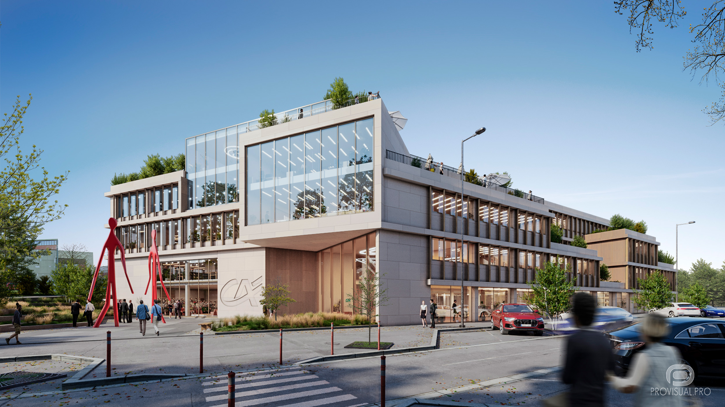 OFFICE OF CREDIT AGRICOLE BANK by Provisual.pro Studio - Architizer