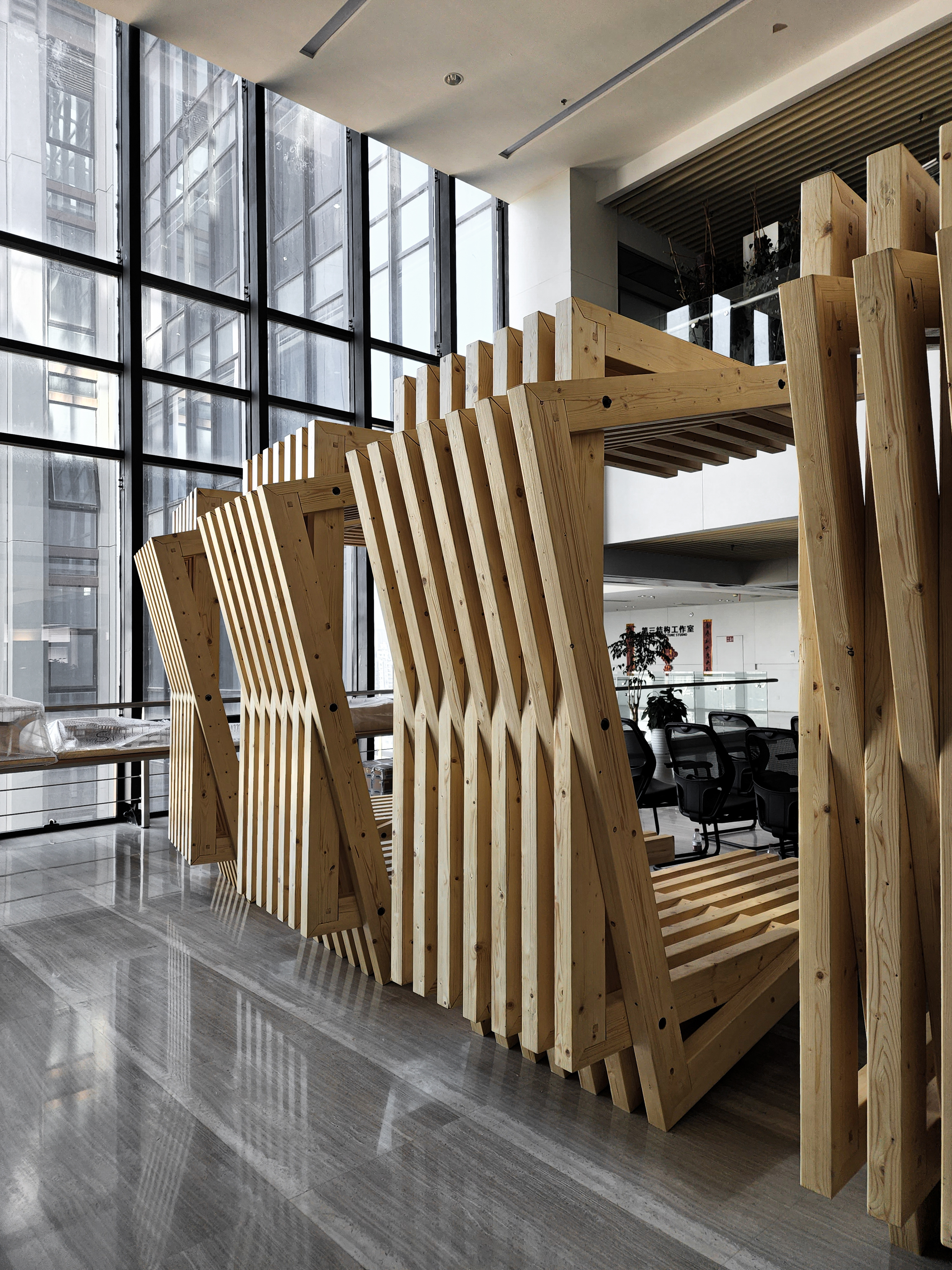 “Digital Wood Structure + Design Logic” Exhibition Design by Qing ...