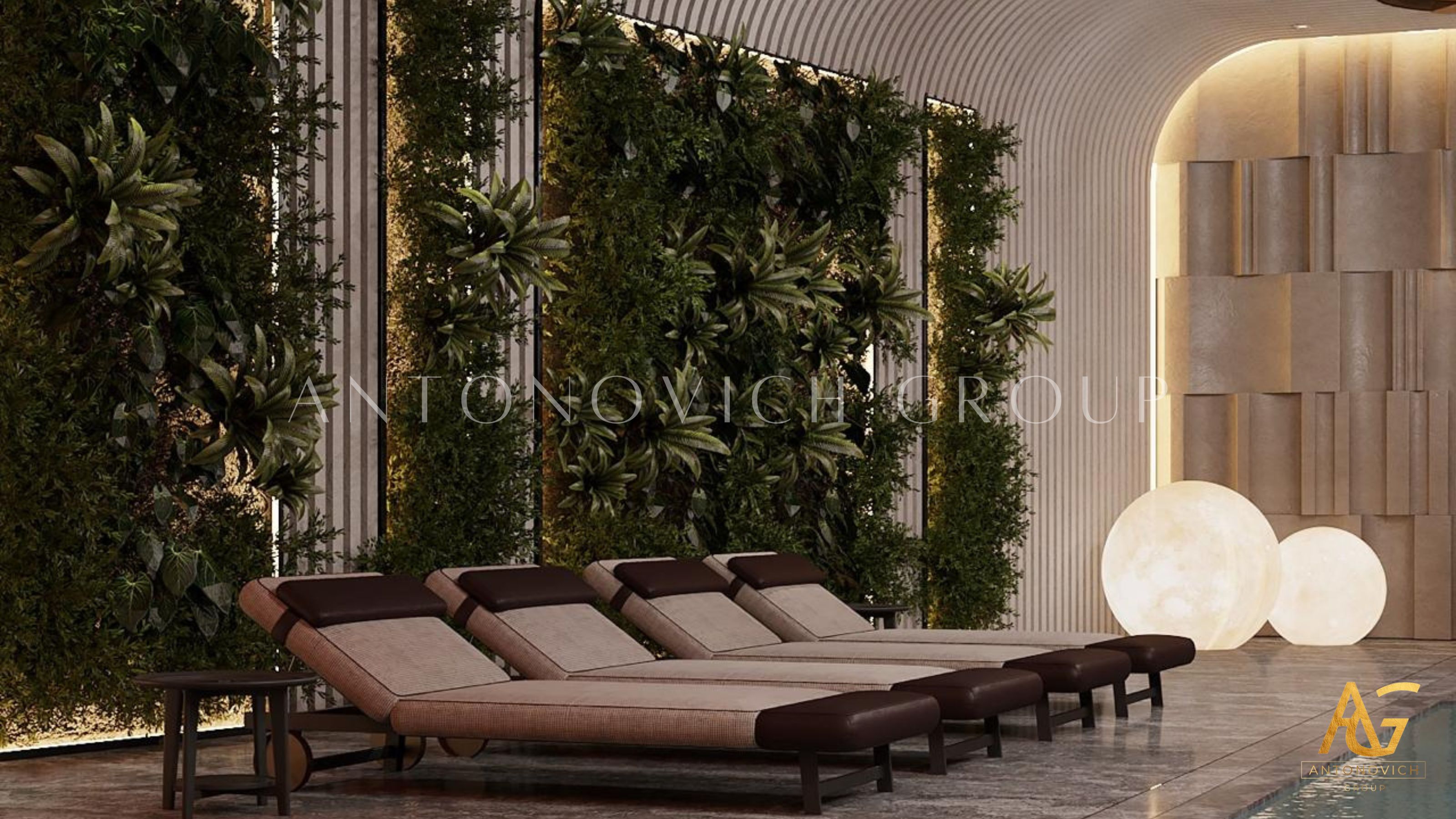 Aesthetic Indoor Swimming Pool Design by LUXURY ANTONOVICH DESIGN ...