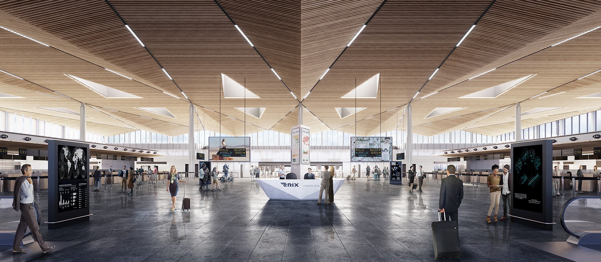 RIX Riga Airport Passenger Terminal Extension by One Works - Architizer