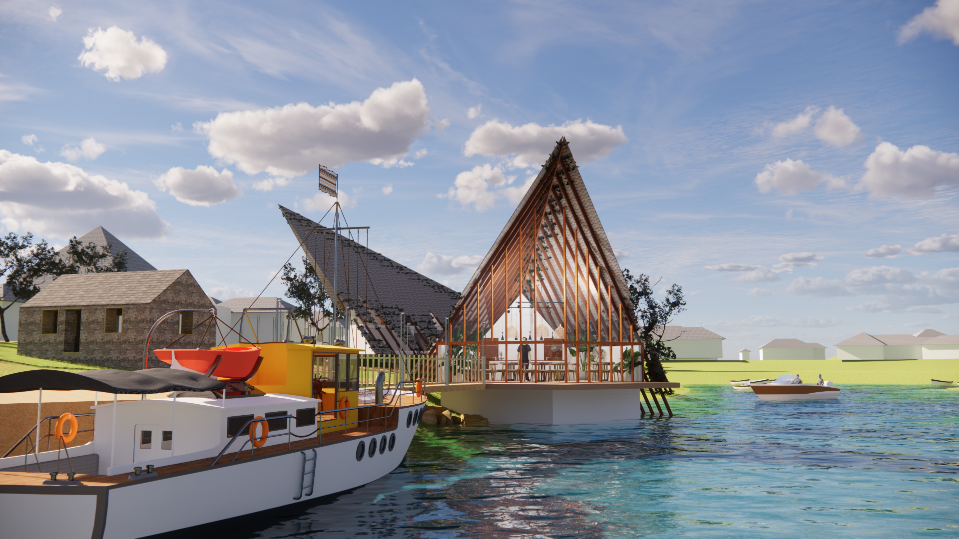 Conceptual Architectural Competition Design for Easdale Ferry Office ...