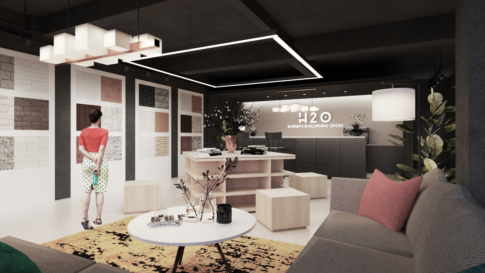 The Big Frame: Aluminium Door Showroom and Office by Studio Teduh ...