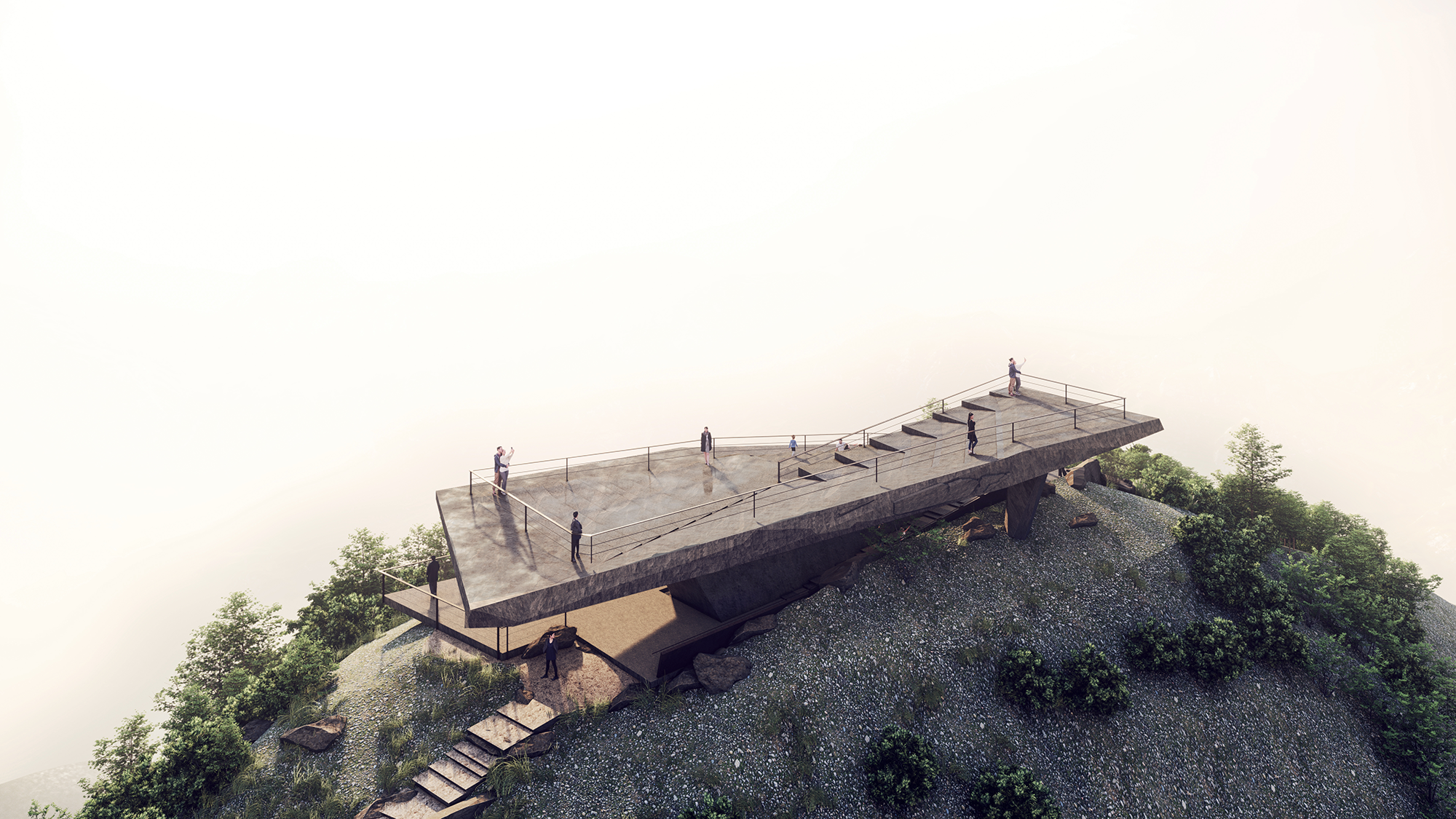 Shenzhen Meishajian Urban Viewing Platform by line+ studio - Architizer