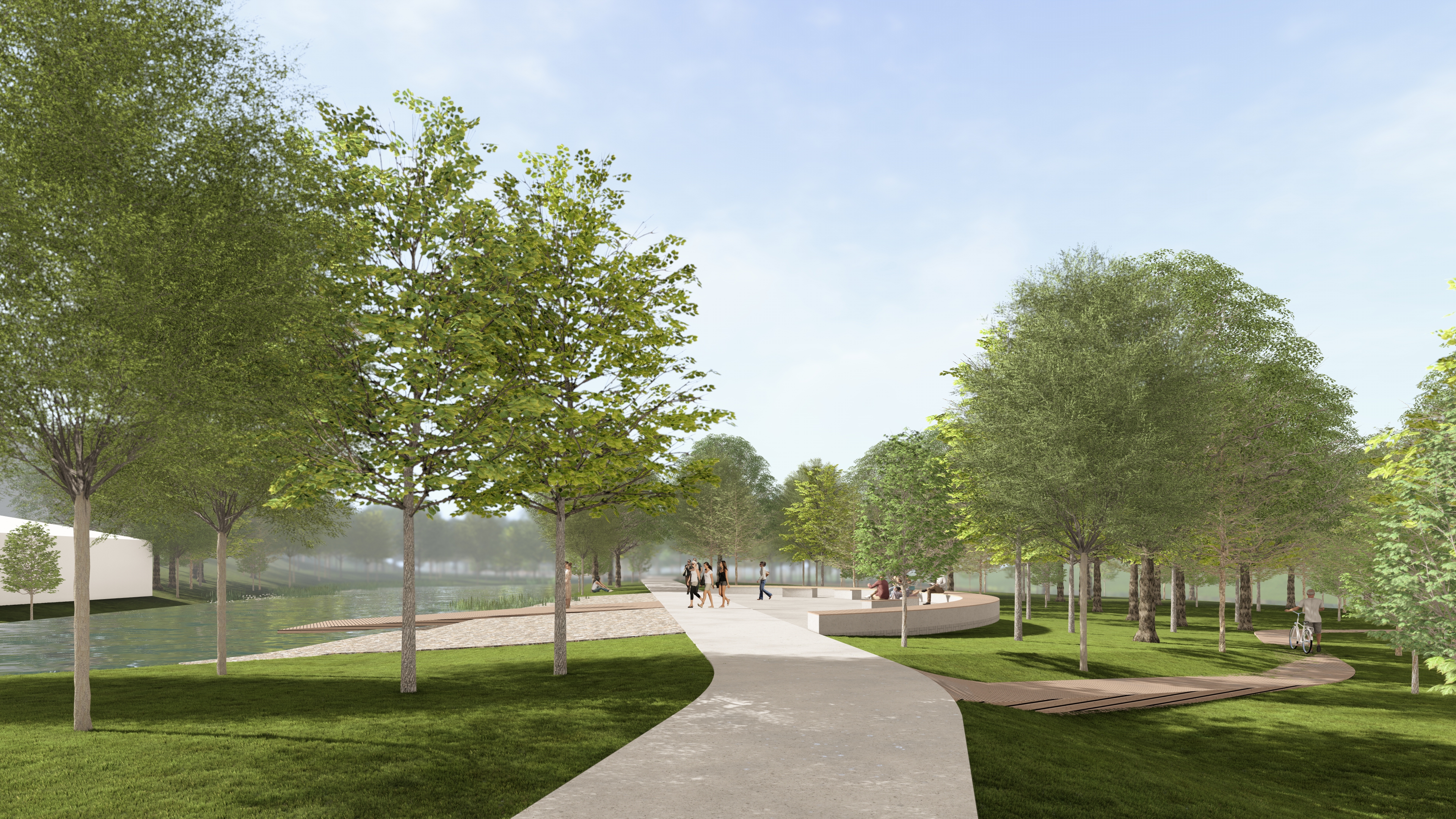 Public spaces near Akmena River by UAB MASPRO - Architizer