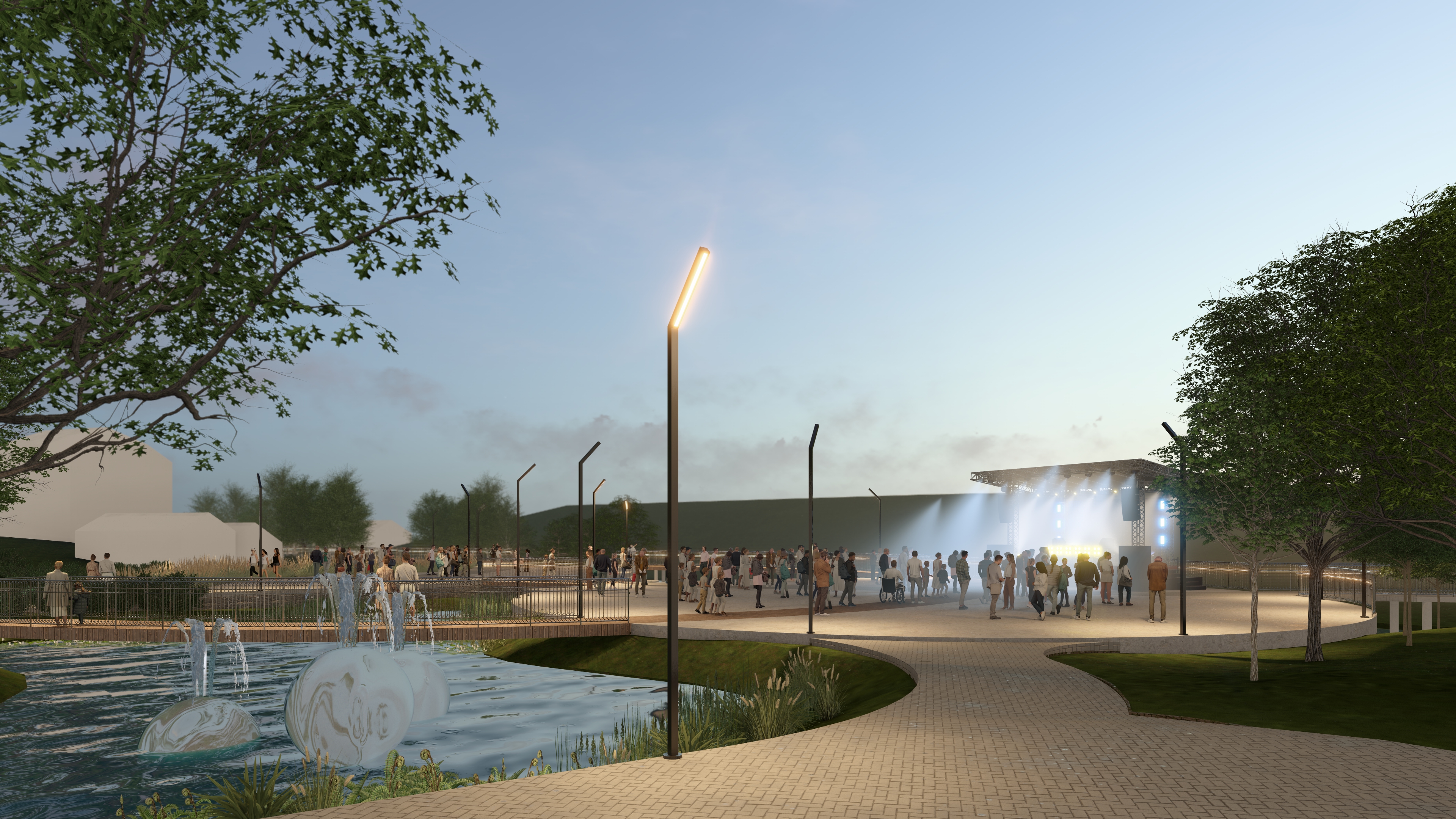 Public spaces near Akmena River by UAB MASPRO - Architizer