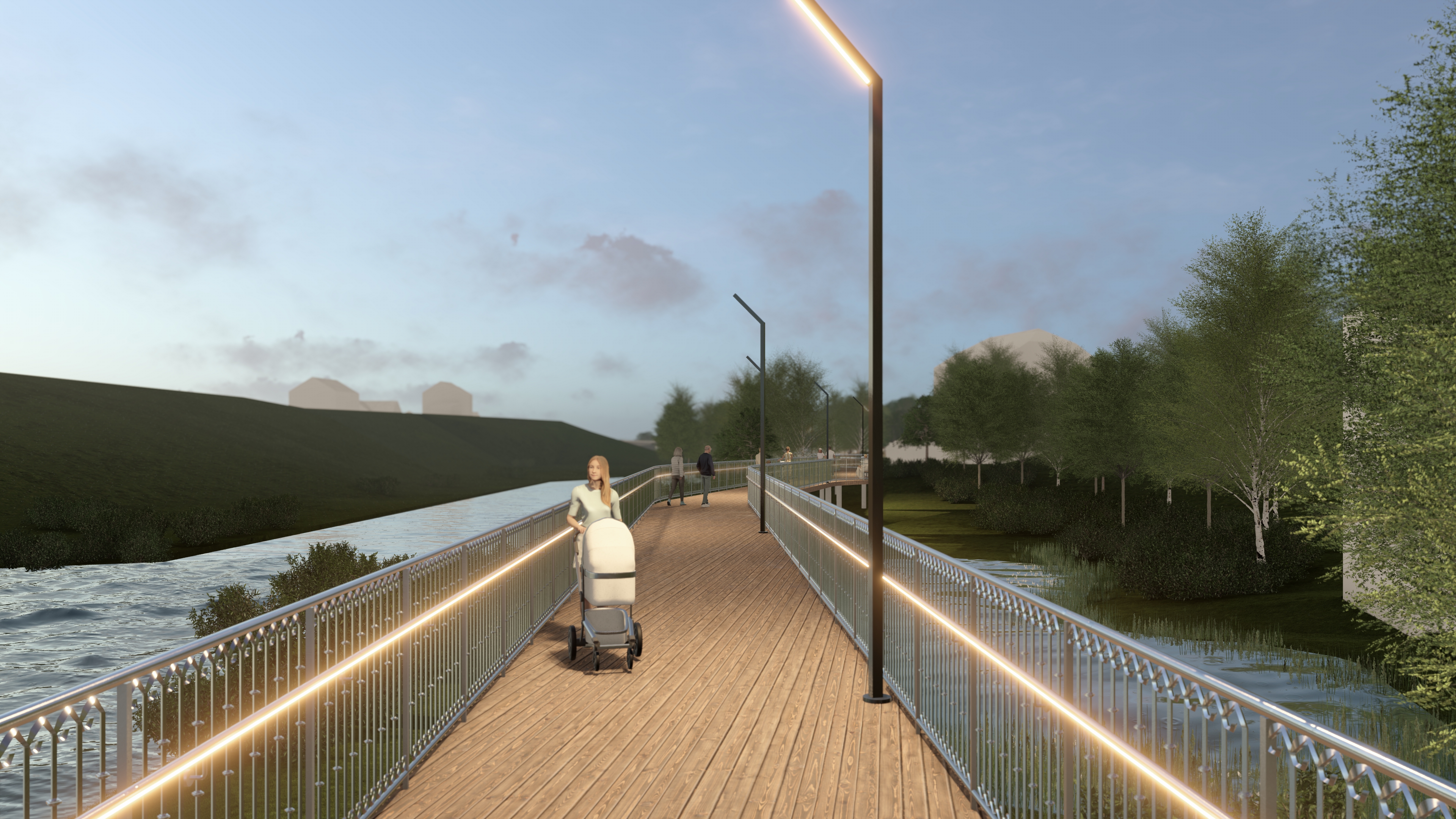 Public spaces near Akmena River by UAB MASPRO - Architizer