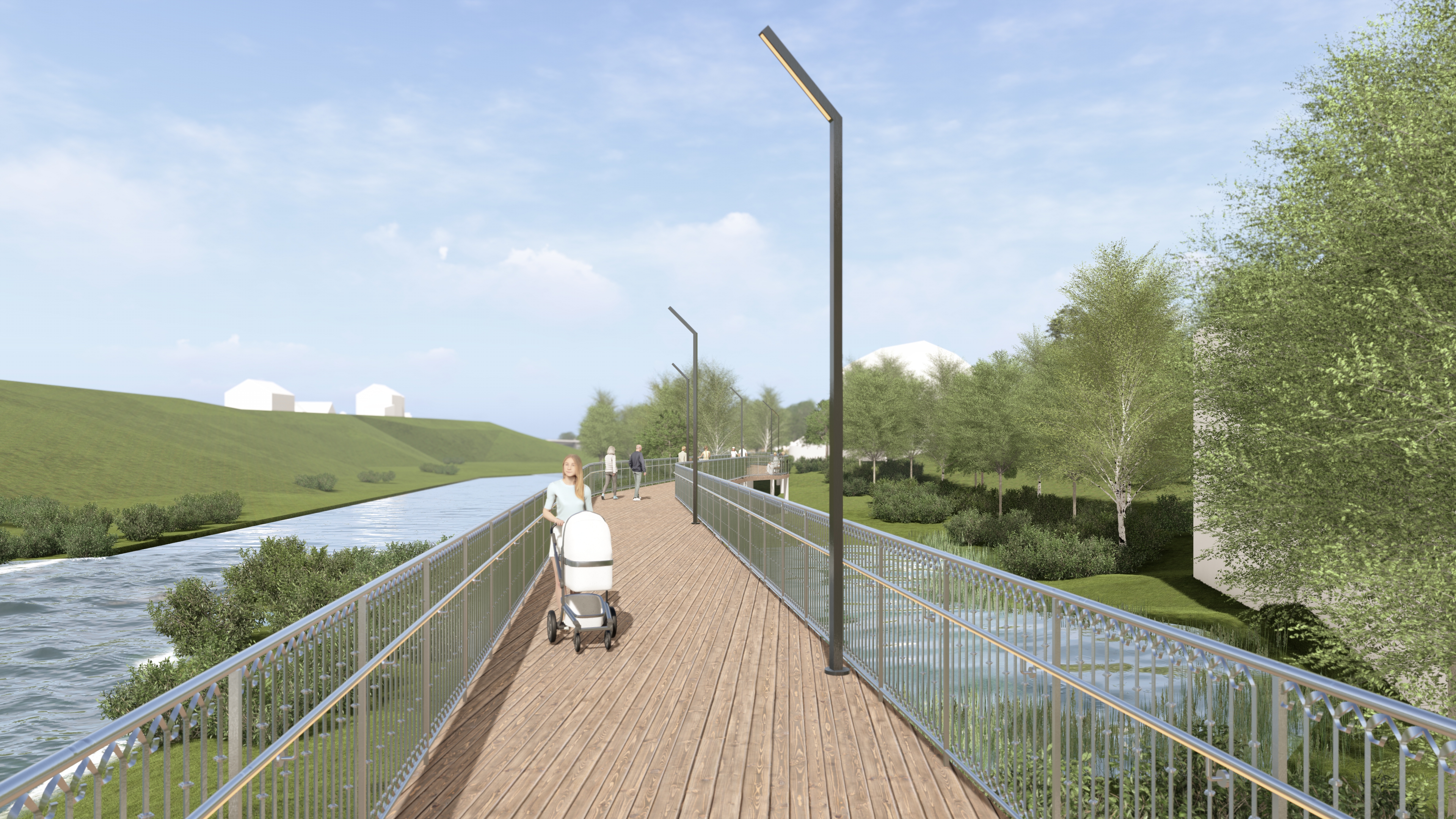 Public spaces near Akmena River by UAB MASPRO - Architizer
