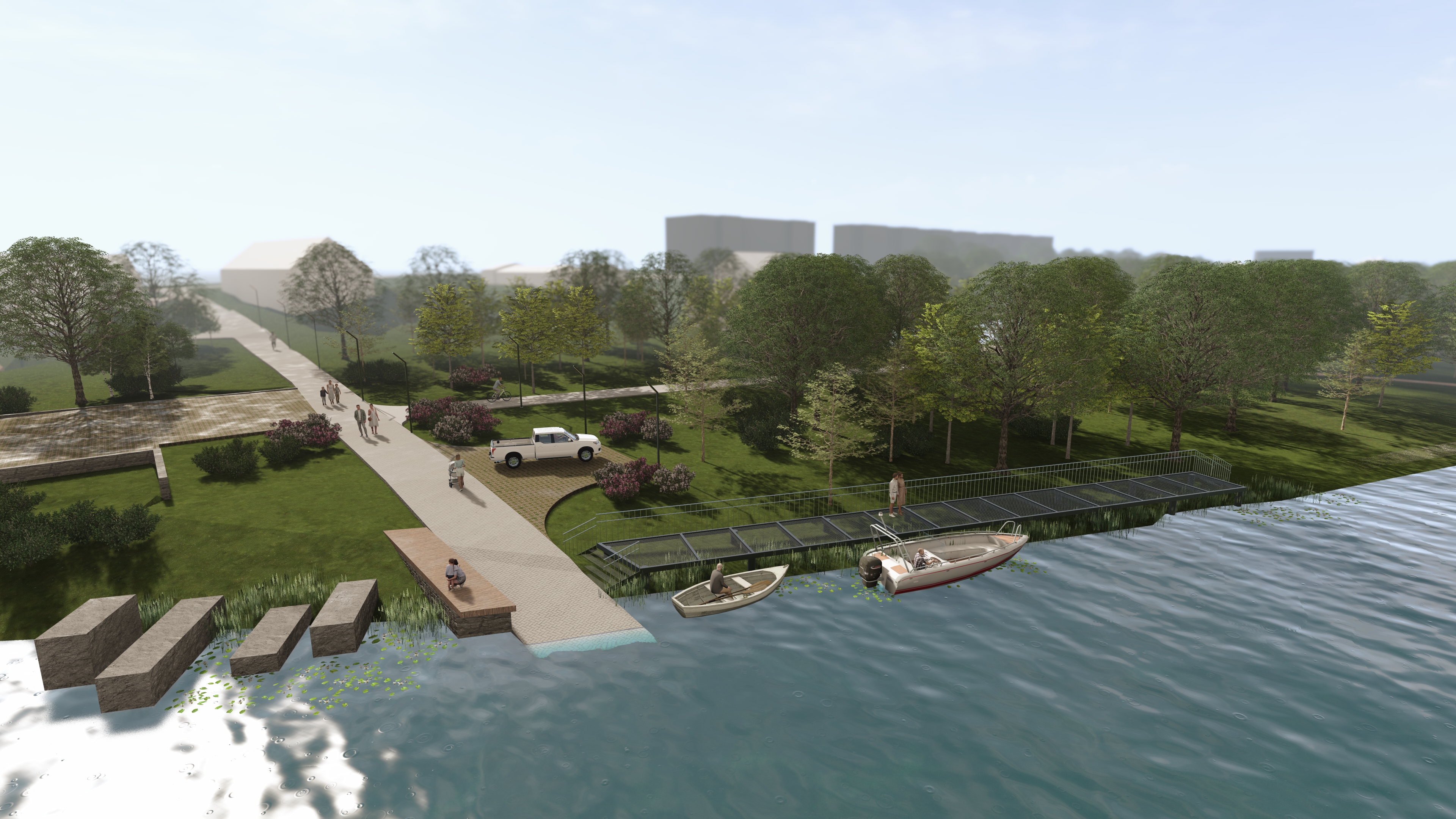 Public spaces near Akmena River by UAB MASPRO - Architizer