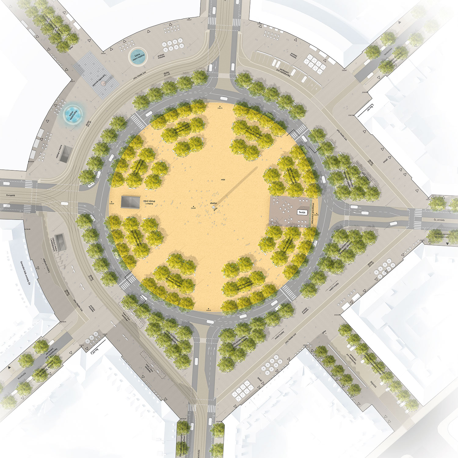 Victory square revitalization by Pavel Hnilička Architects+Planners ...