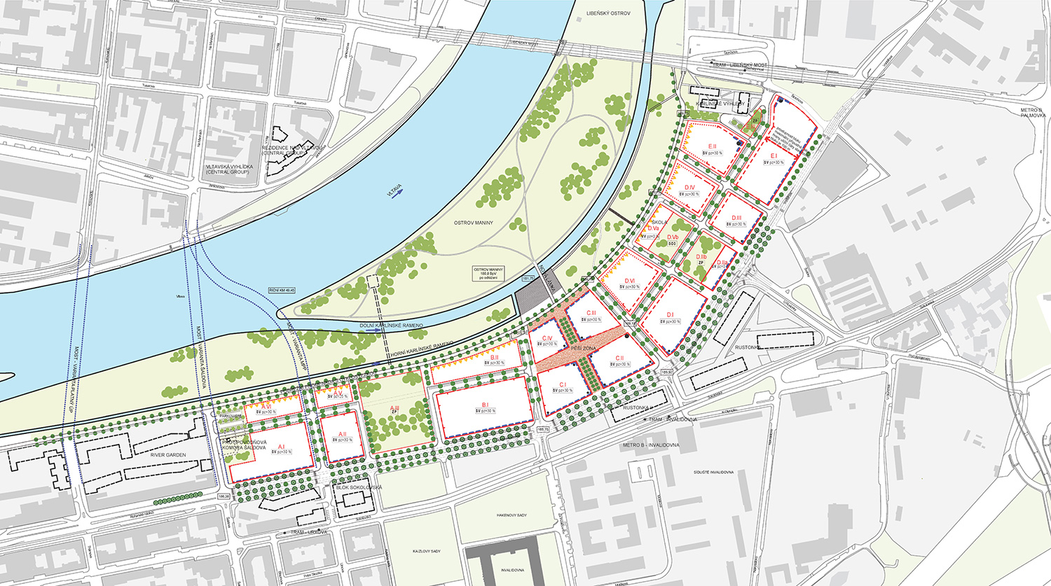 Urban study of Rohan Island Prague by Pavel Hnilička Architects ...
