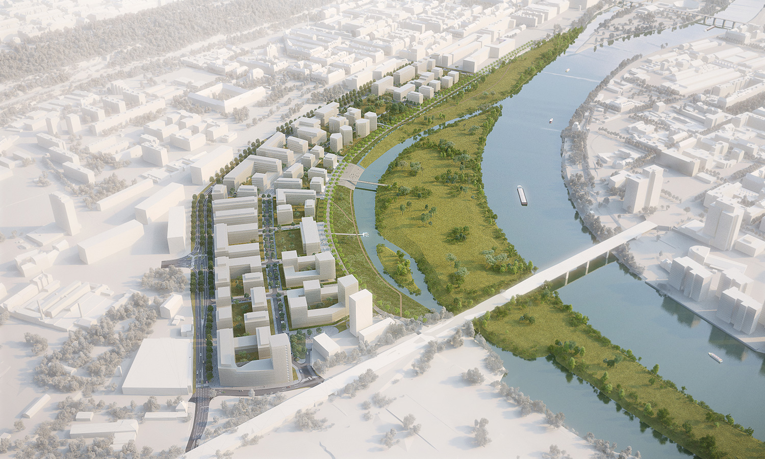 Urban study of Rohan Island Prague by Pavel Hnilička Architects ...