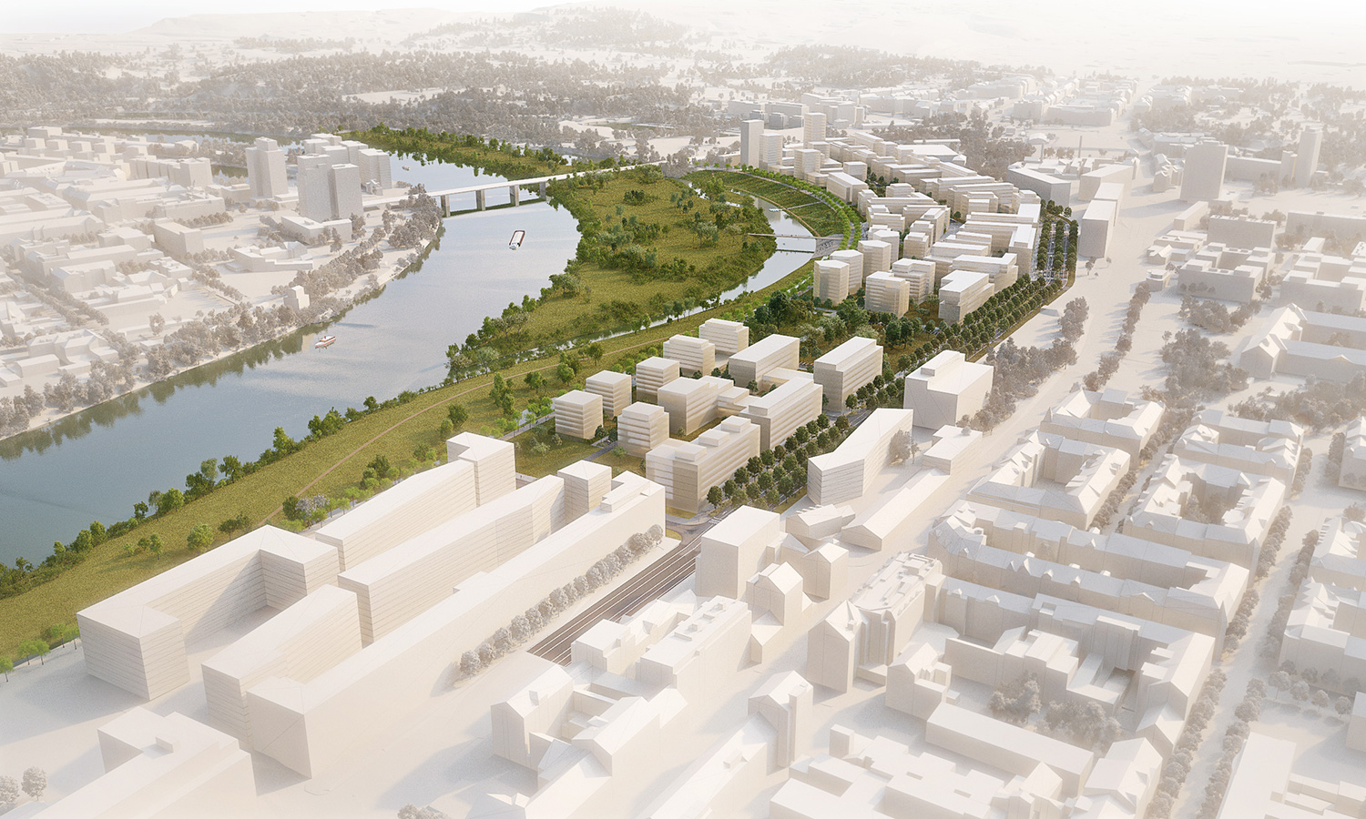 Urban study of Rohan Island Prague by Pavel Hnilička Architects ...