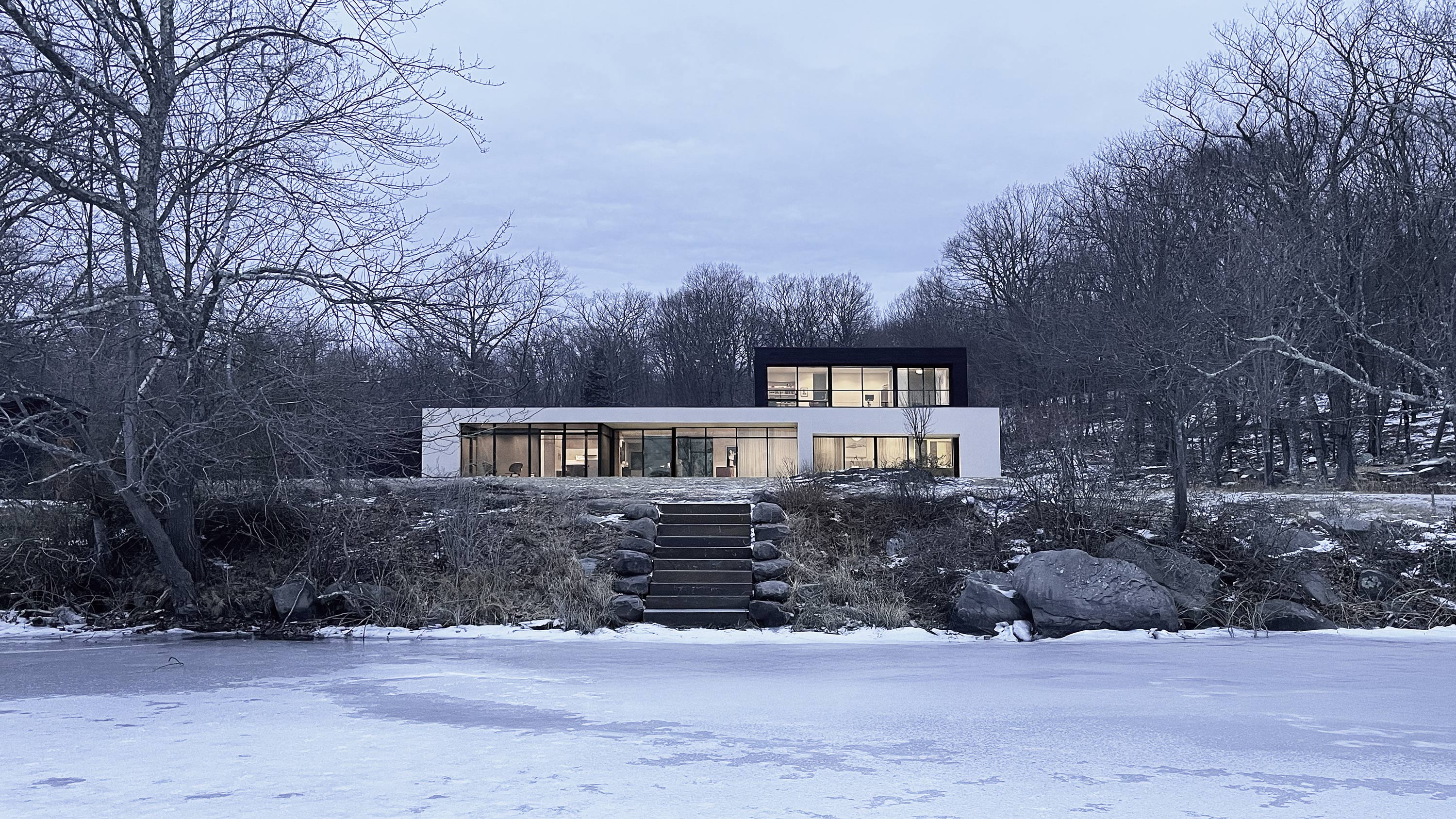 Log Tavern Pond House by Specht Novak - Architizer