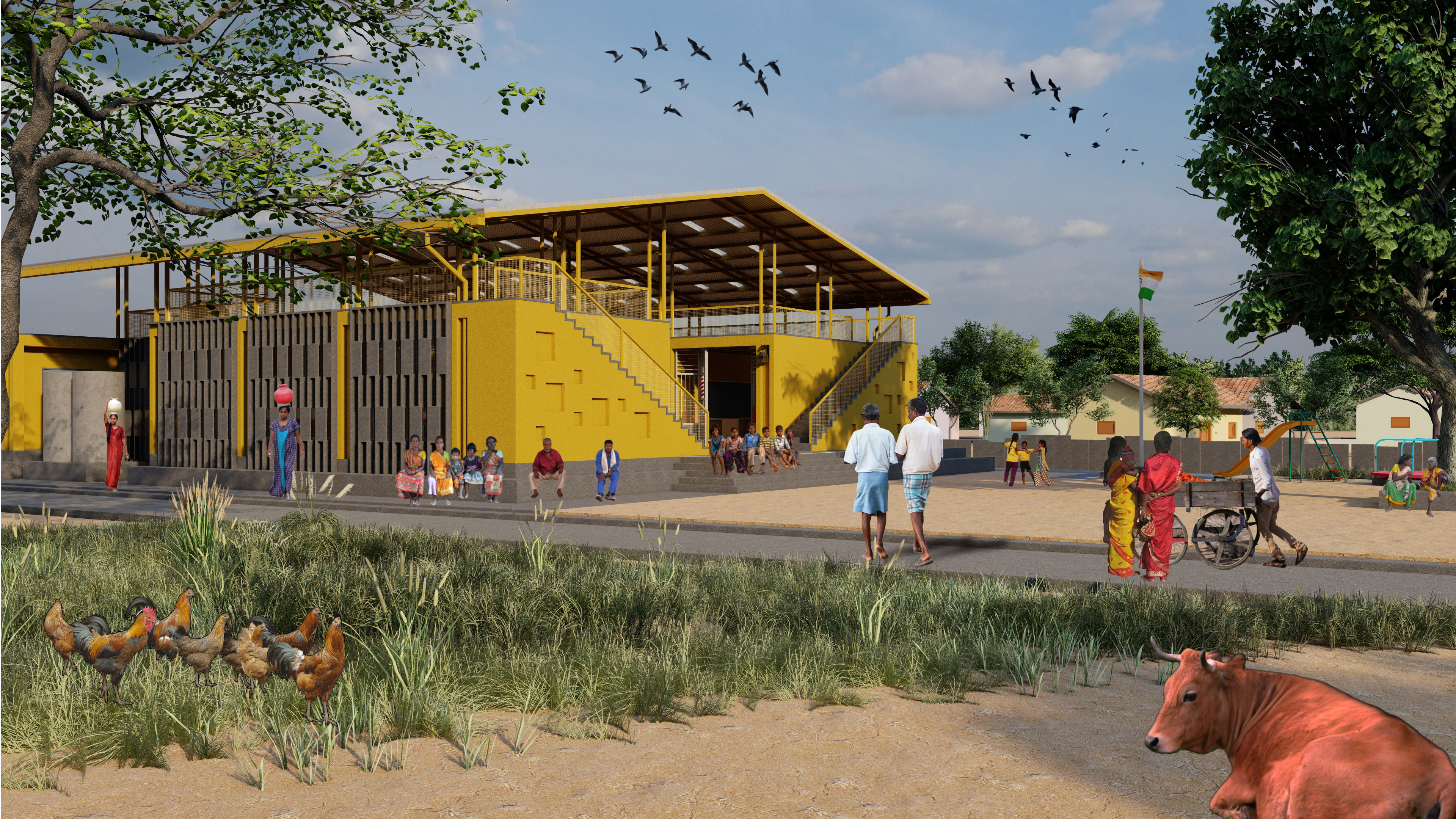 Community Centre - Kodidoddi Village by Urban Precinct - Architizer