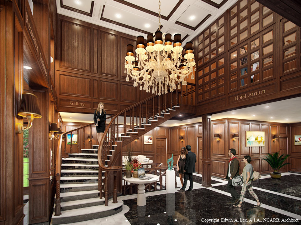 New England Golf Resort Hotel Lobby Renovation by Edwin A. Lee, A.I.A ...