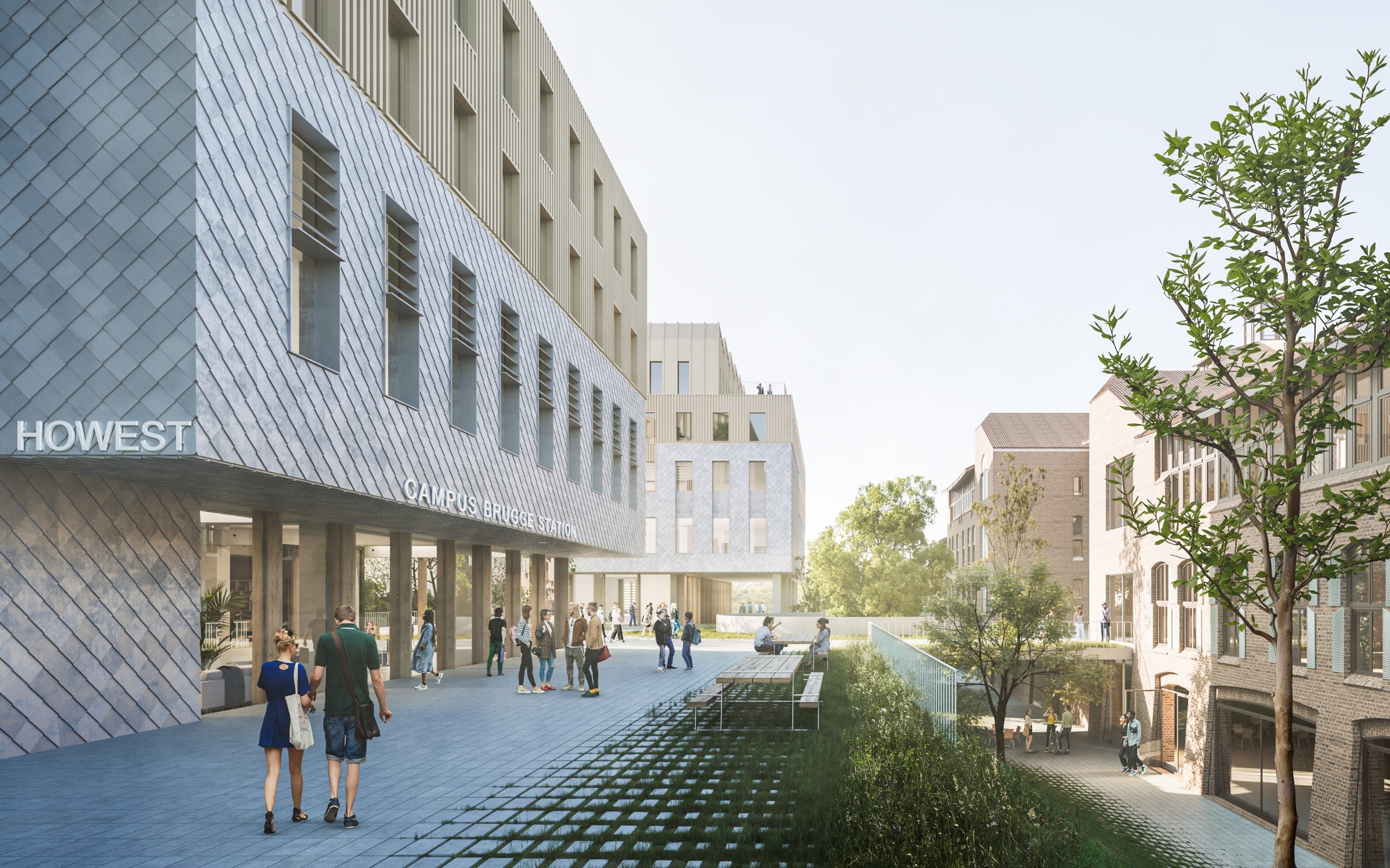 Howest University Brugge Station Campus by INBO - Architizer