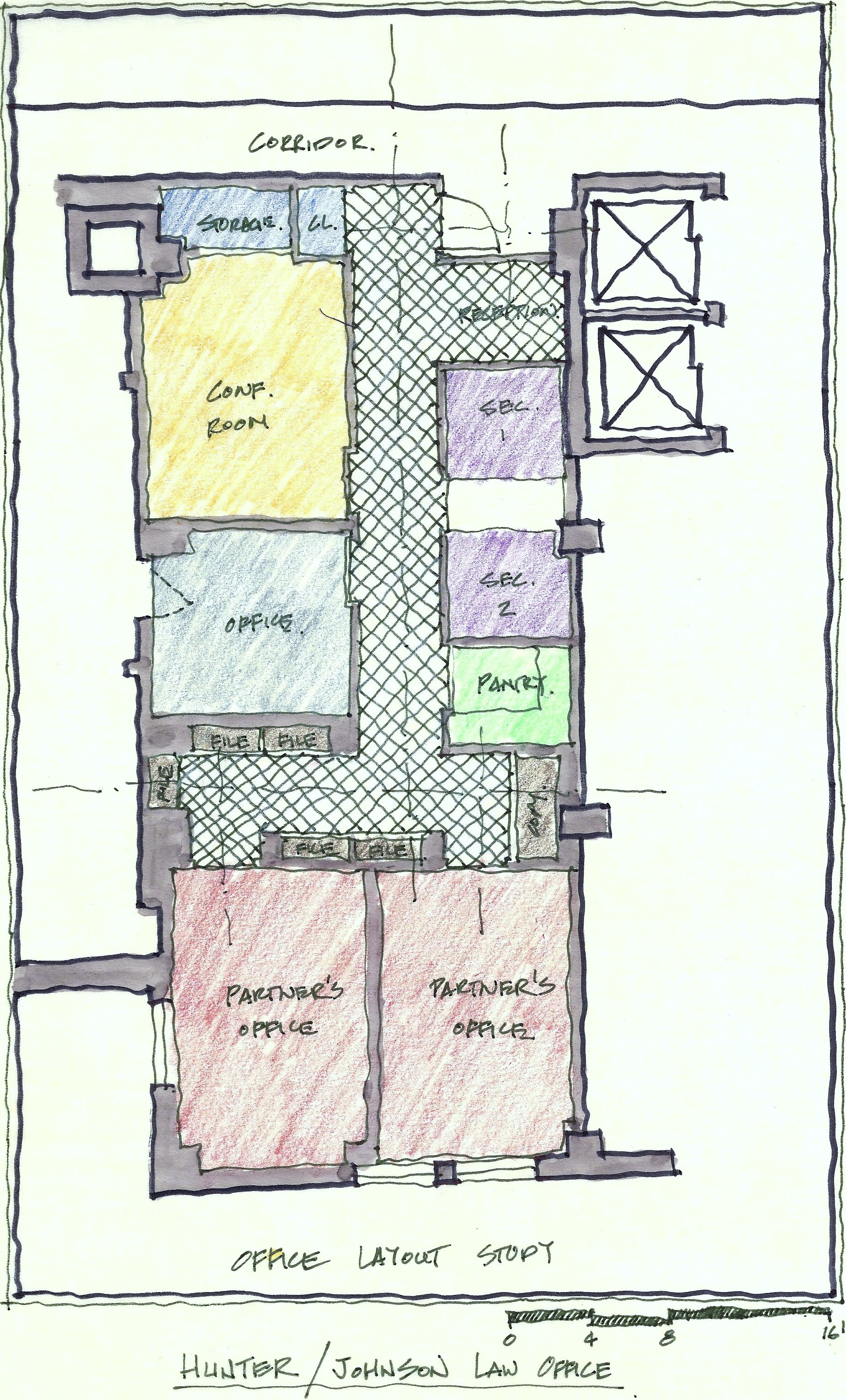 New York Law Office Interior Space Planning by Edwin A. Lee, A.I.A ...