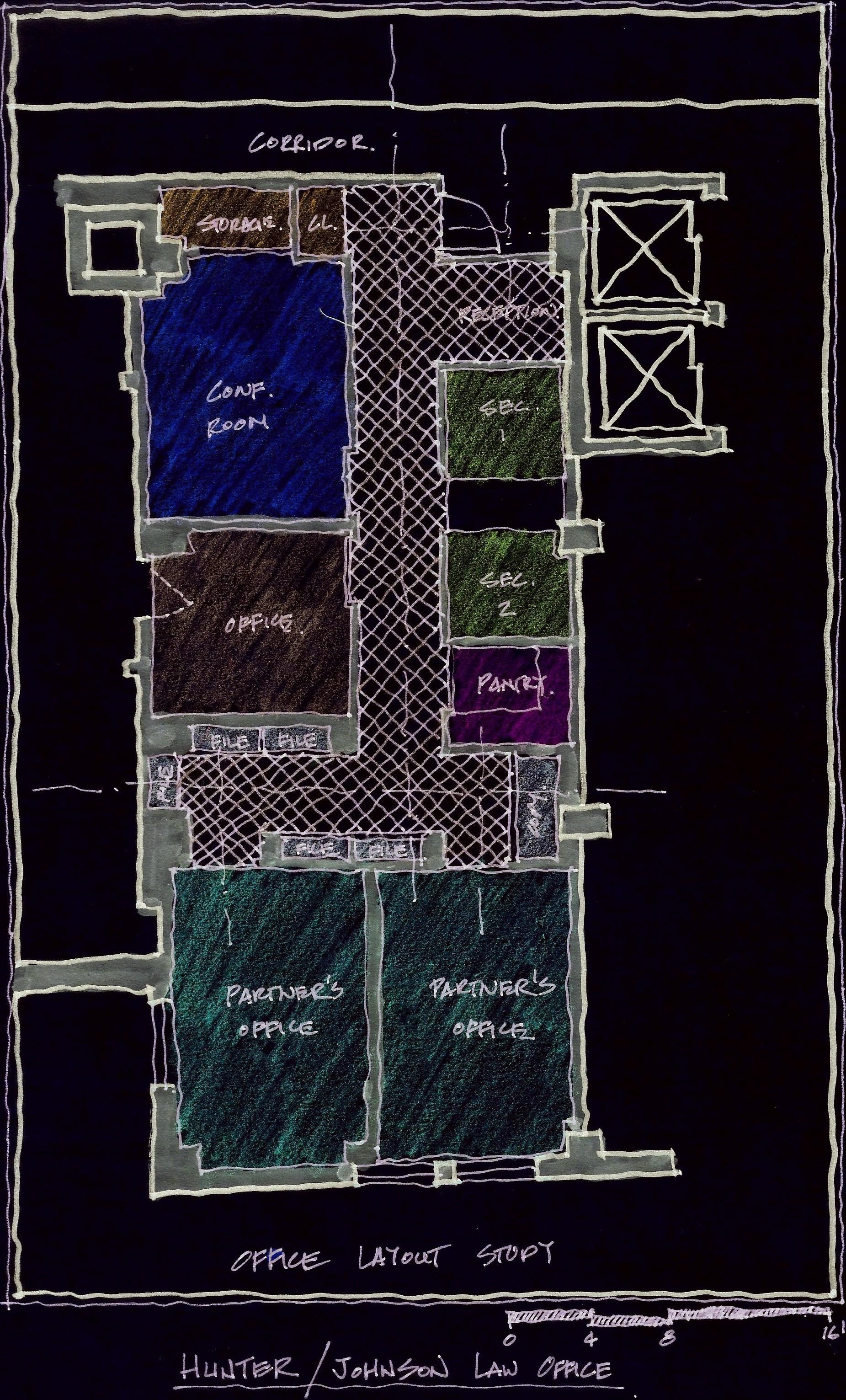 New York Law Office Interior Space Planning by Edwin A. Lee, A.I.A ...