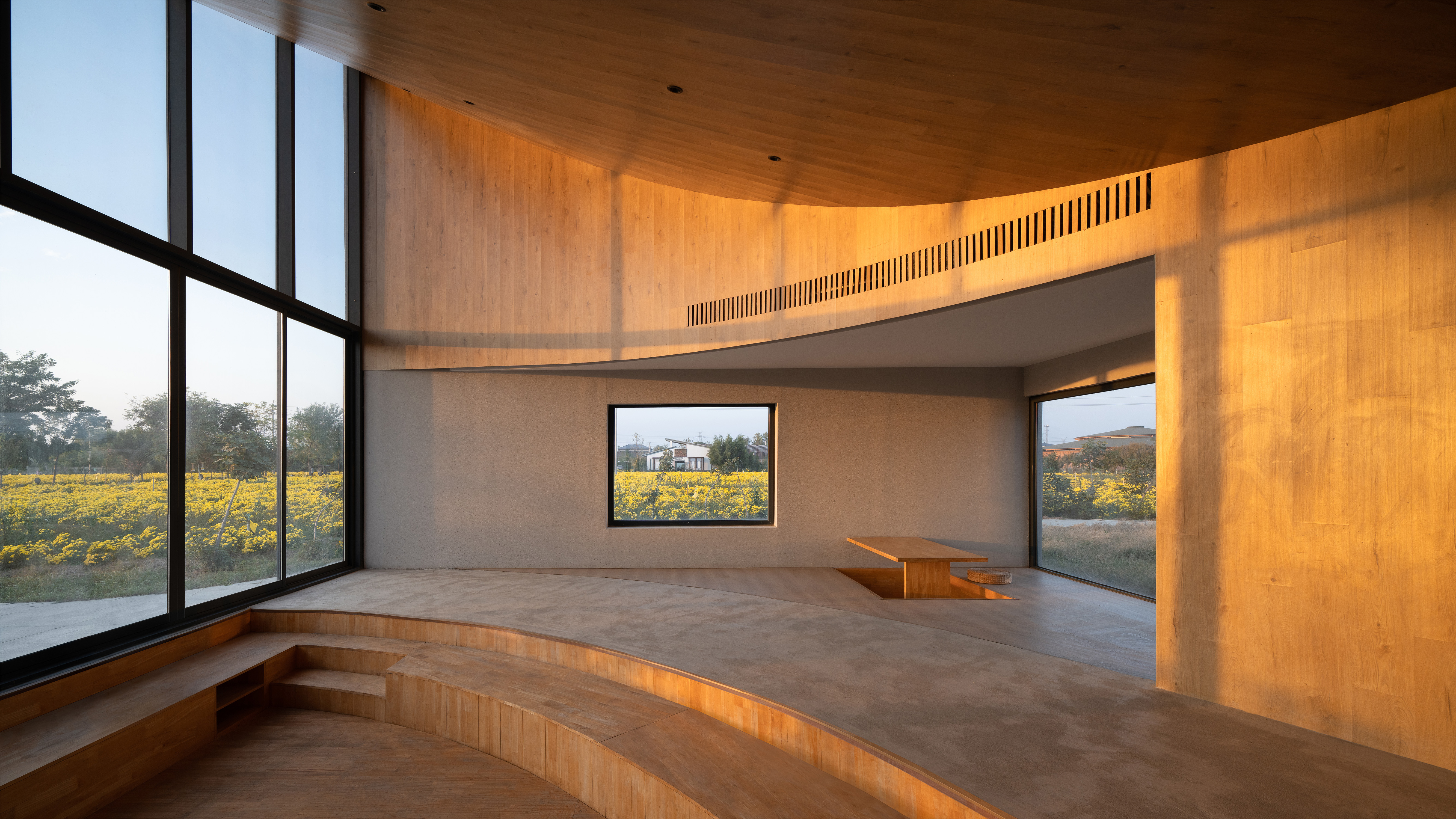 Library in Ice-Chrysanthemum Field by Atelier XI - Architizer