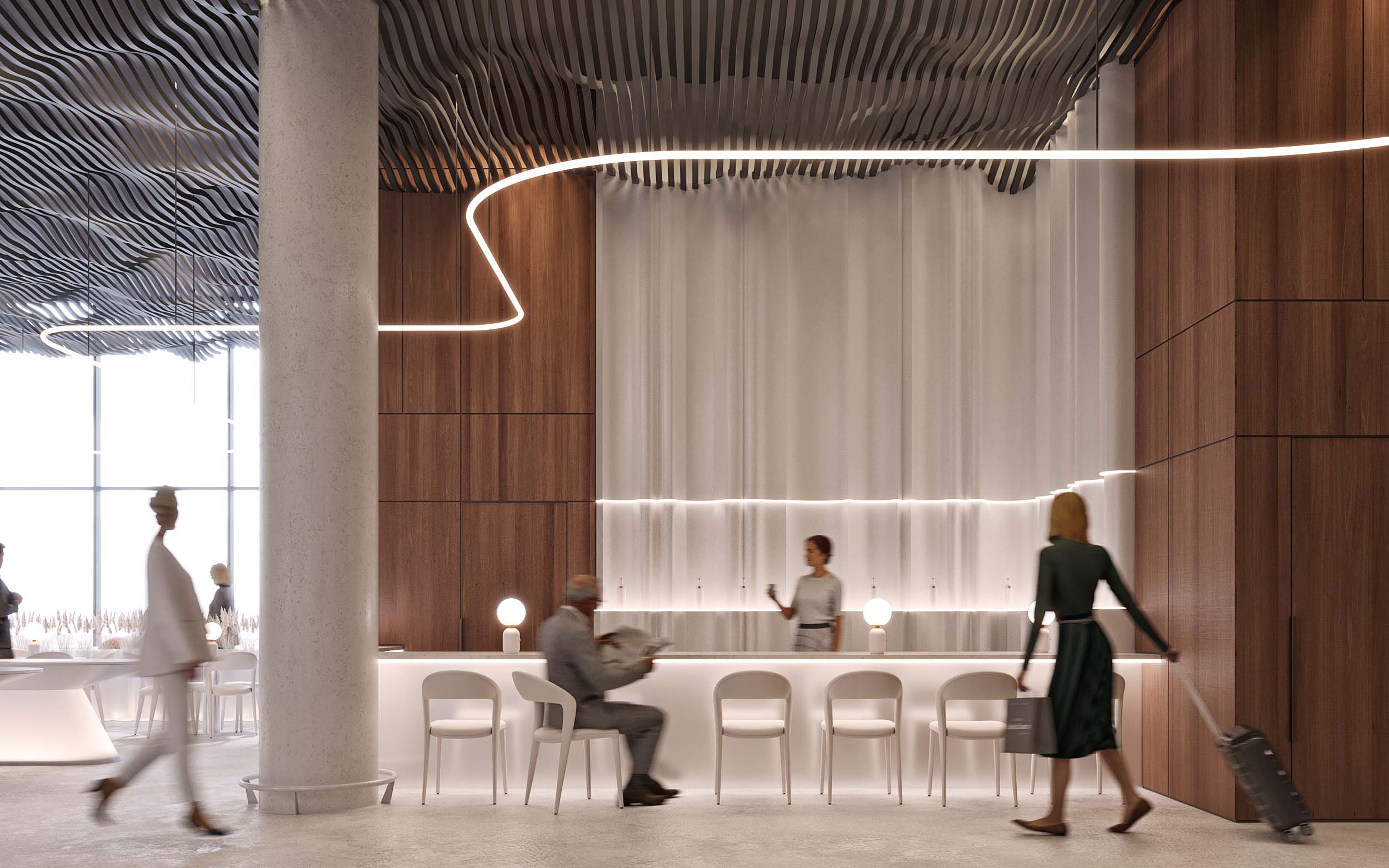 VIP lounge for international departures at the Blagoveshchensk airport ...