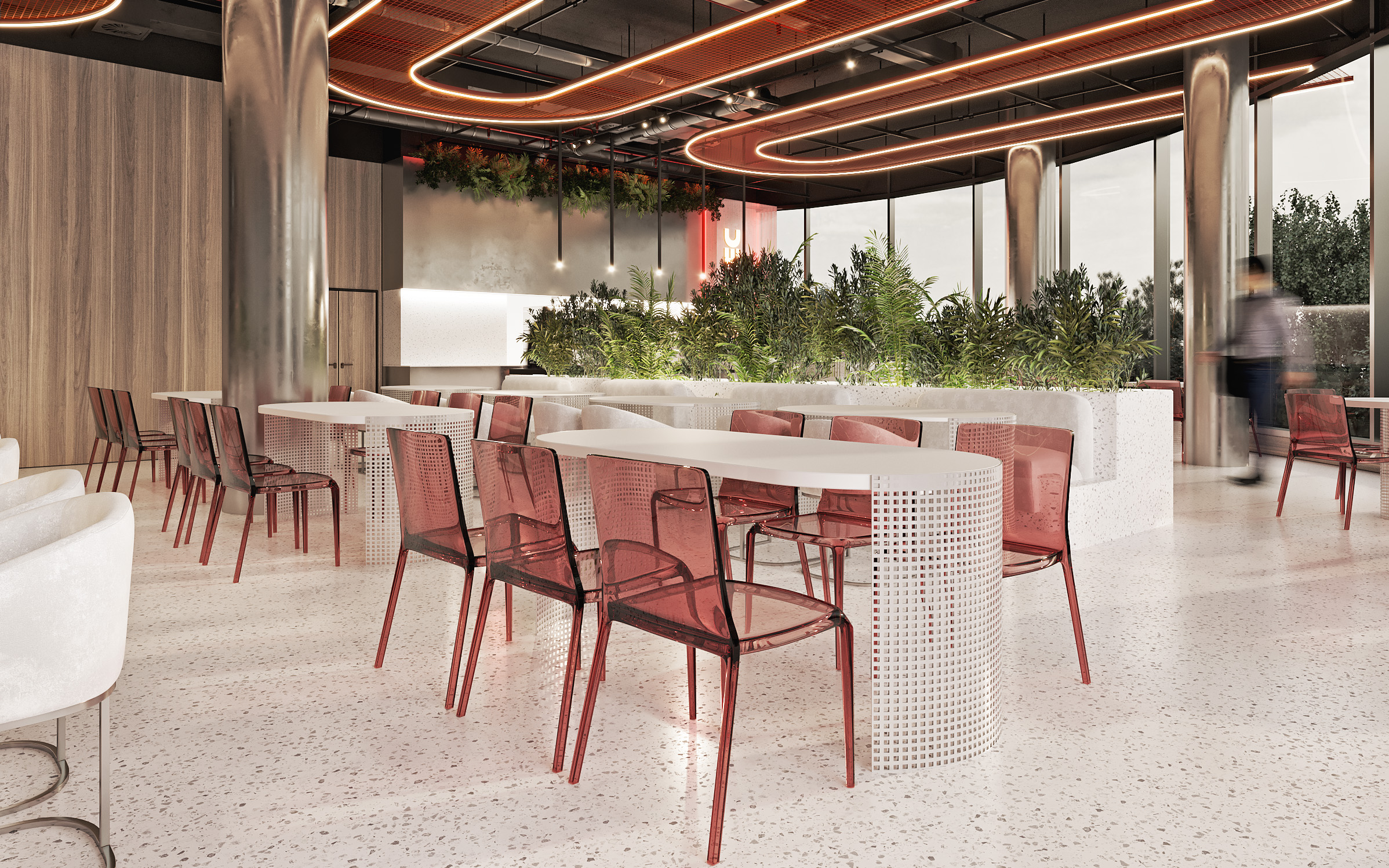 Restaurant in an office complex in Obninsk by Asadov Architectural ...