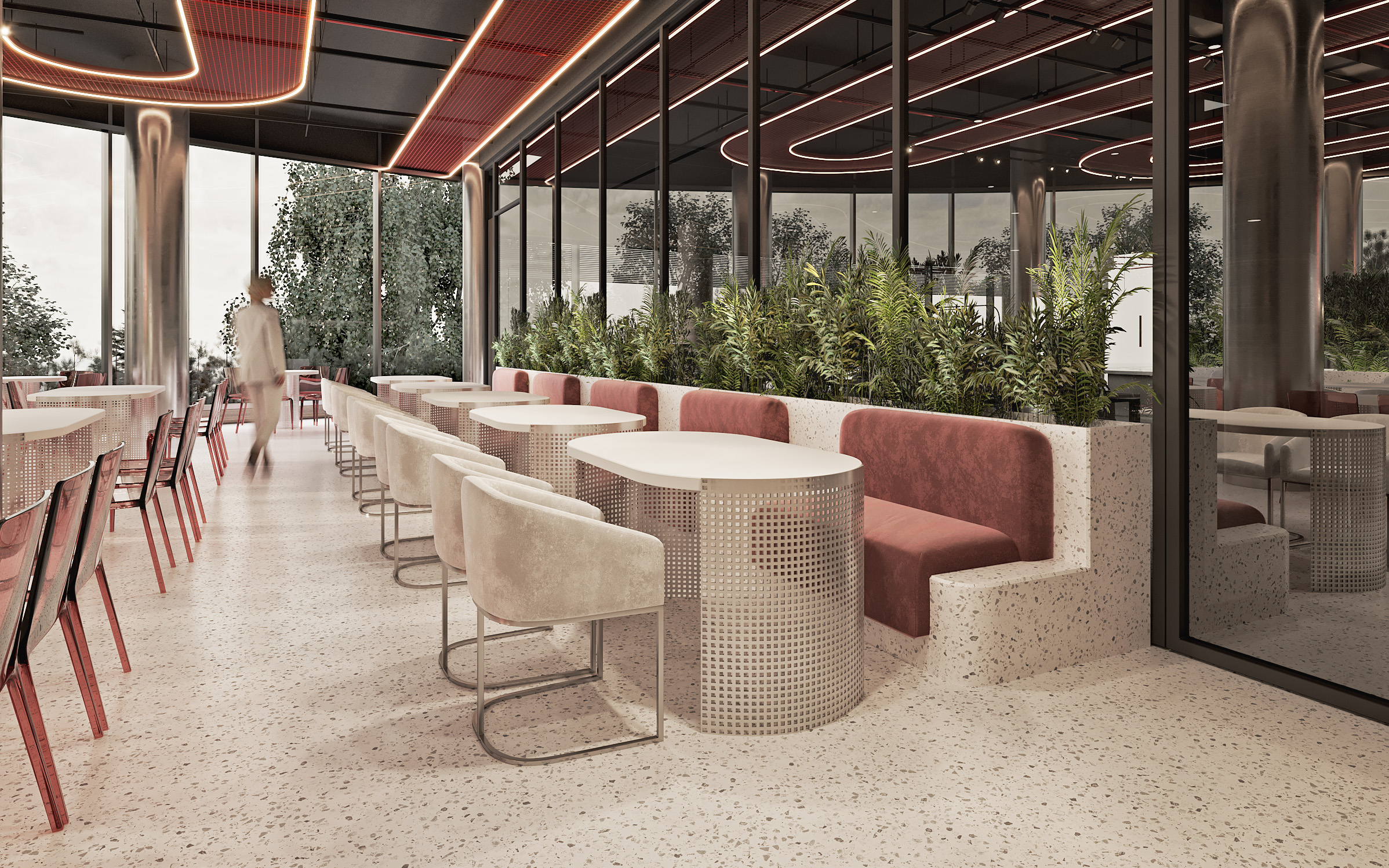 Restaurant in an office complex in Obninsk by Asadov Architectural ...