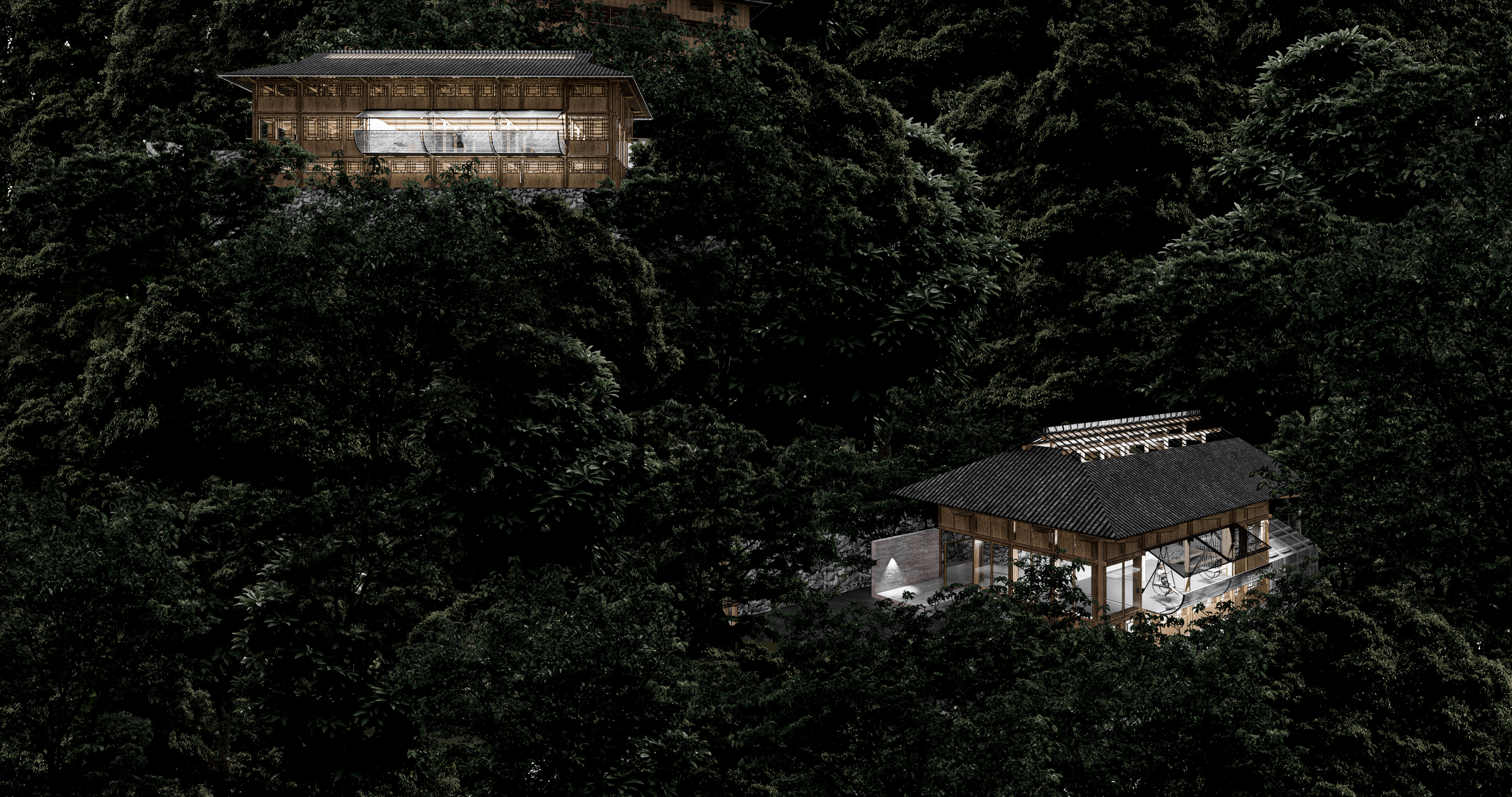 Sway in the Mountains: Miao Village Stilted Wooden House Hotel by Qing ...