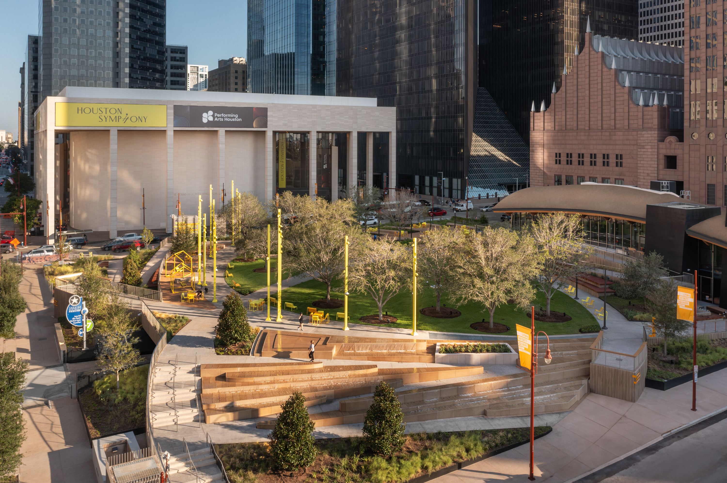 Lynn Wyatt Square for the Performing Arts by RIOS - Architizer